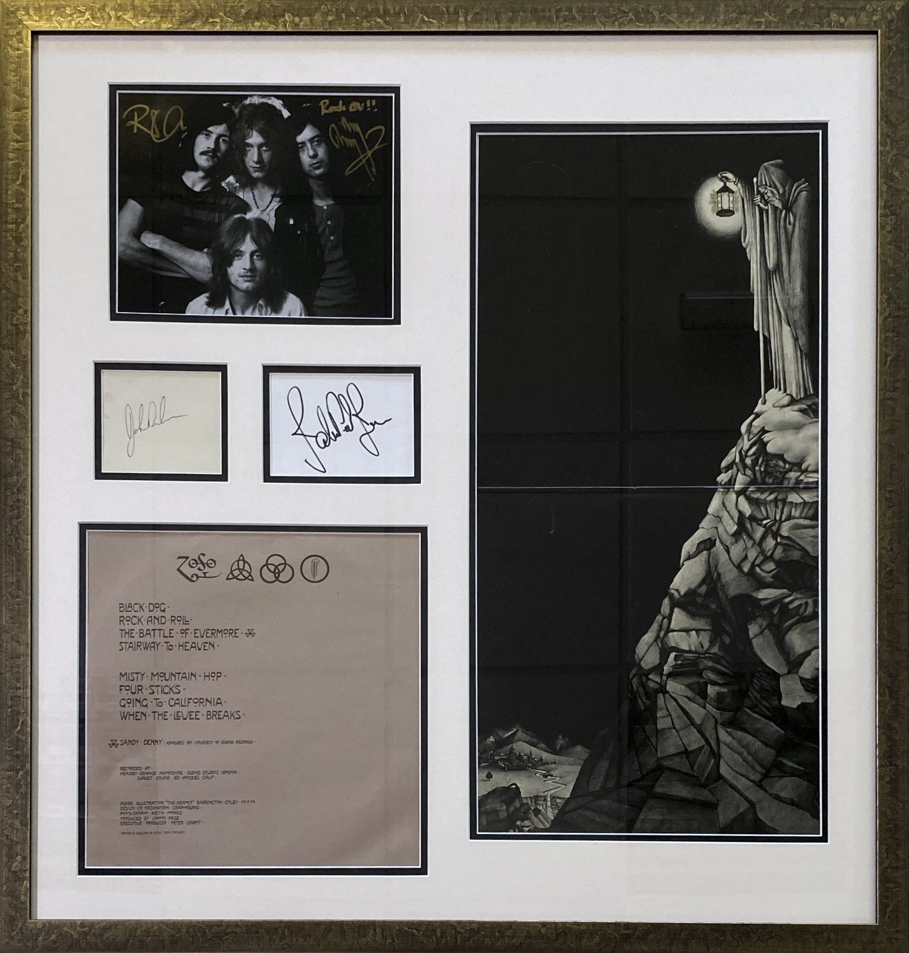 Lot 258 - LED ZEPPELIN - FRAMED DISPLAY WITH
