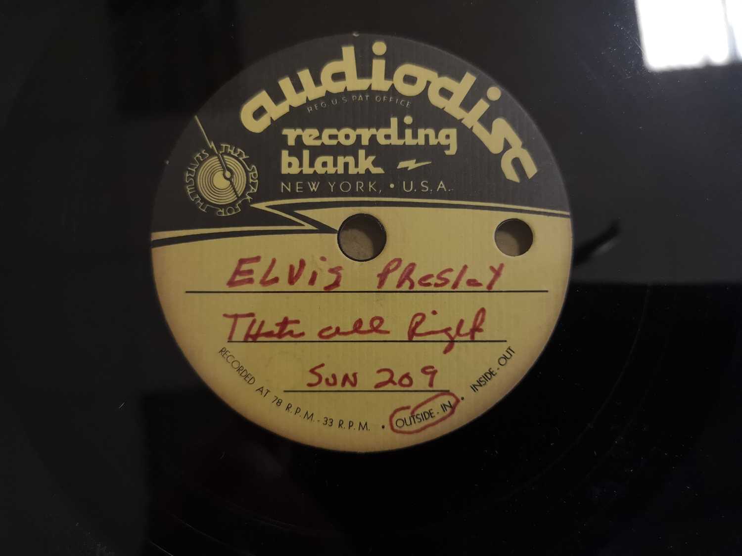 Lot 1196 - ELVIS PRESLEY - THAT'S ALL RIGHT - US