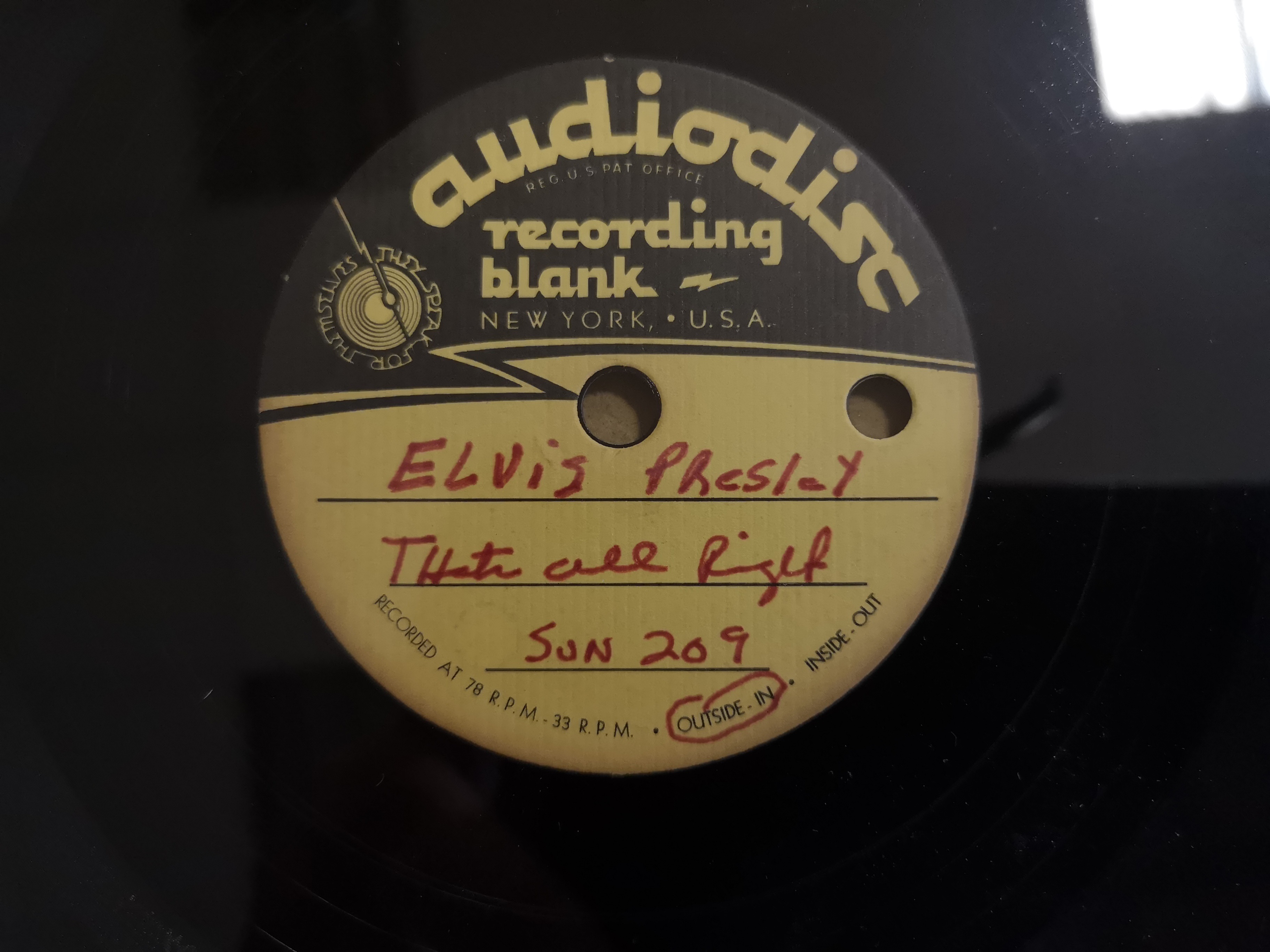Lot 1196 - ELVIS PRESLEY - THAT'S ALL RIGHT - US
