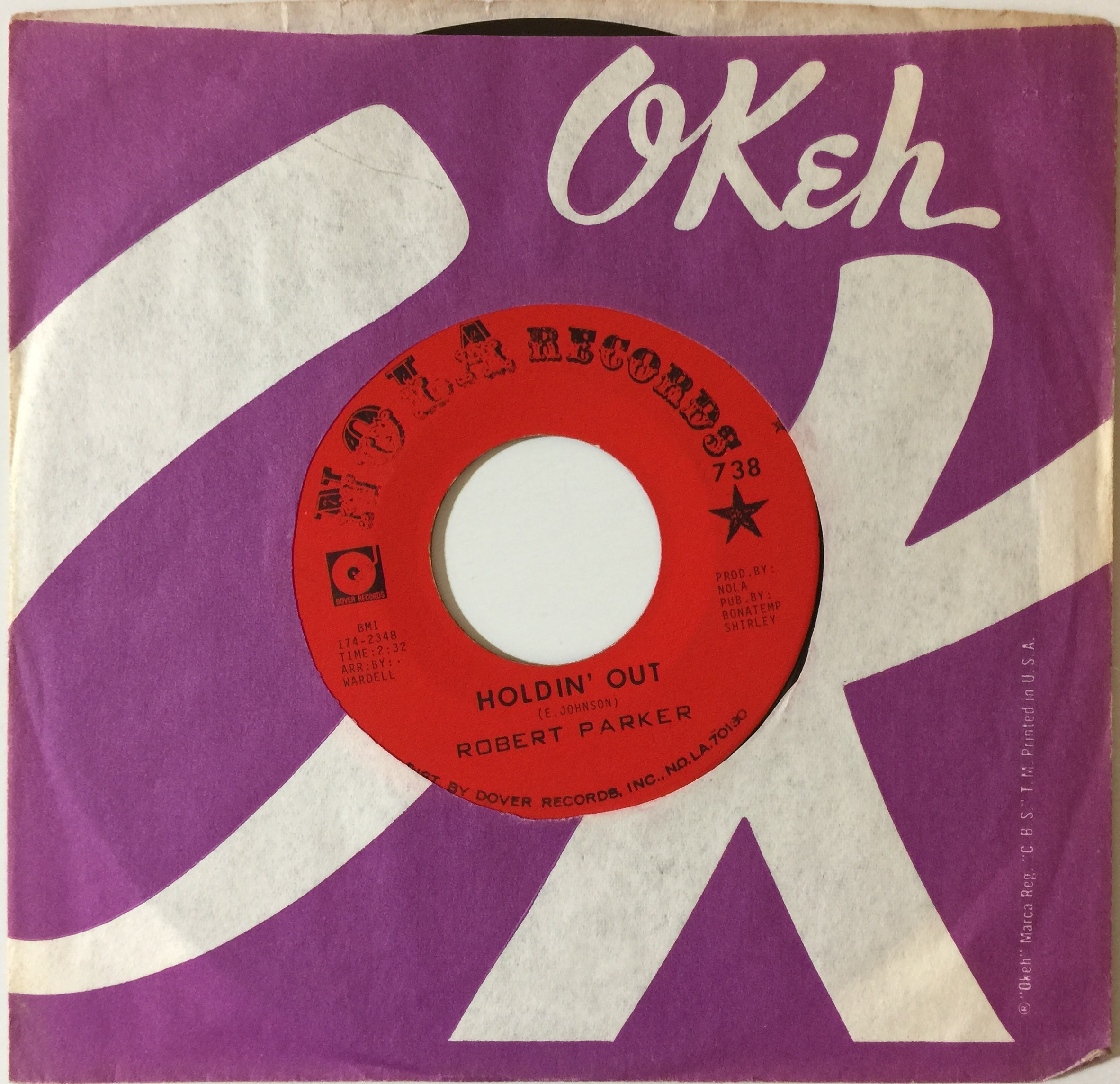 Lot 106 - ROBERT PARKER - HOLDIN' OUT/ I CAUGHT YOU IN