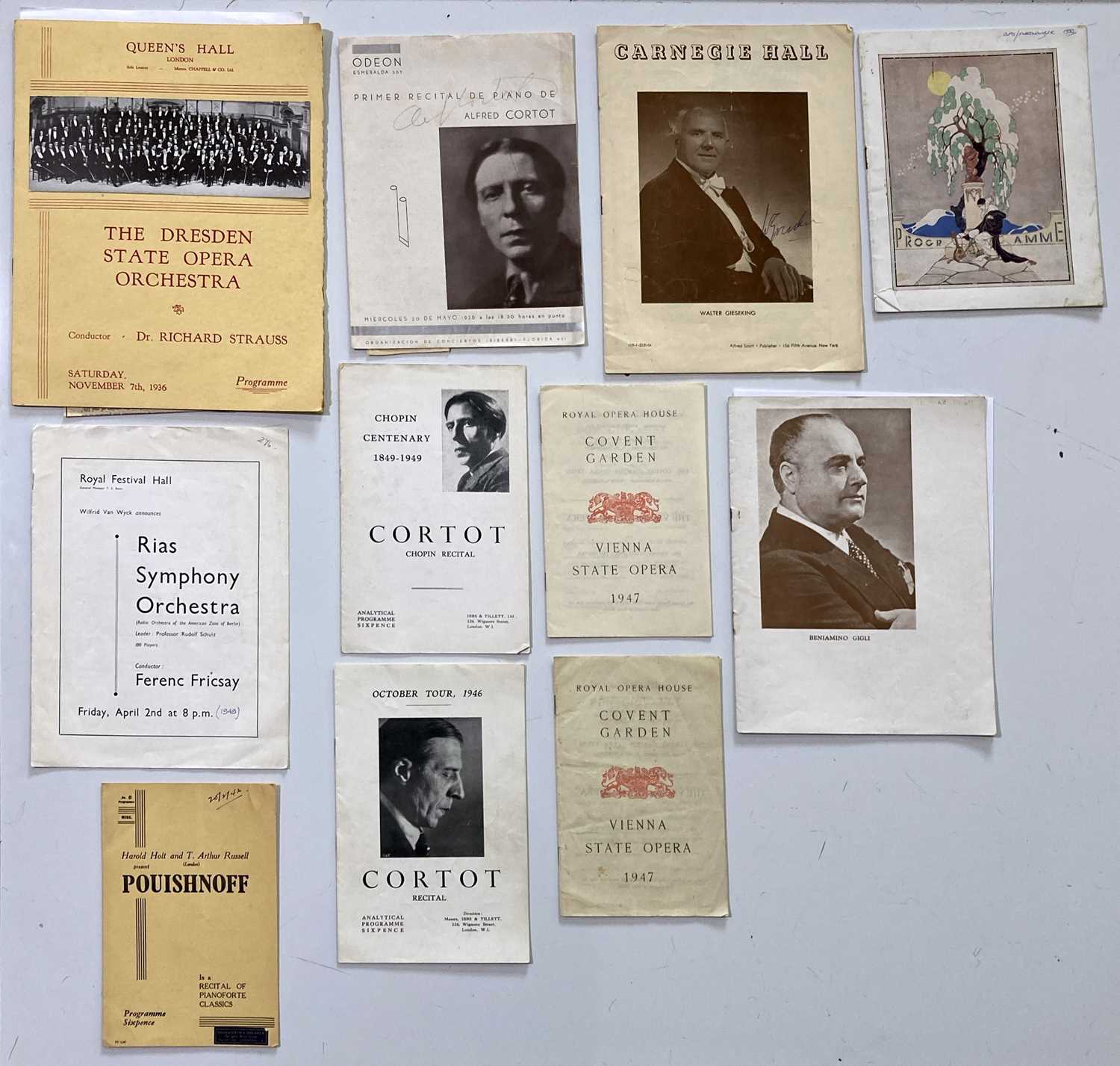 Lot 252 - CLASSICAL MUSIC HISTORY - CONCERT PROGRAMMES
