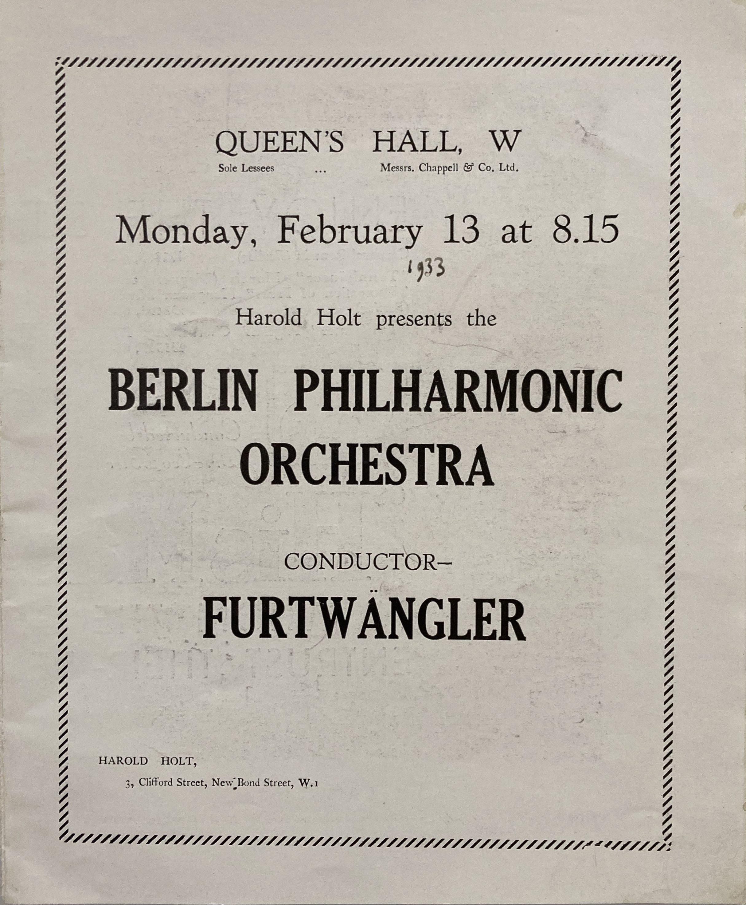 Lot 252 - CLASSICAL MUSIC HISTORY - CONCERT PROGRAMMES
