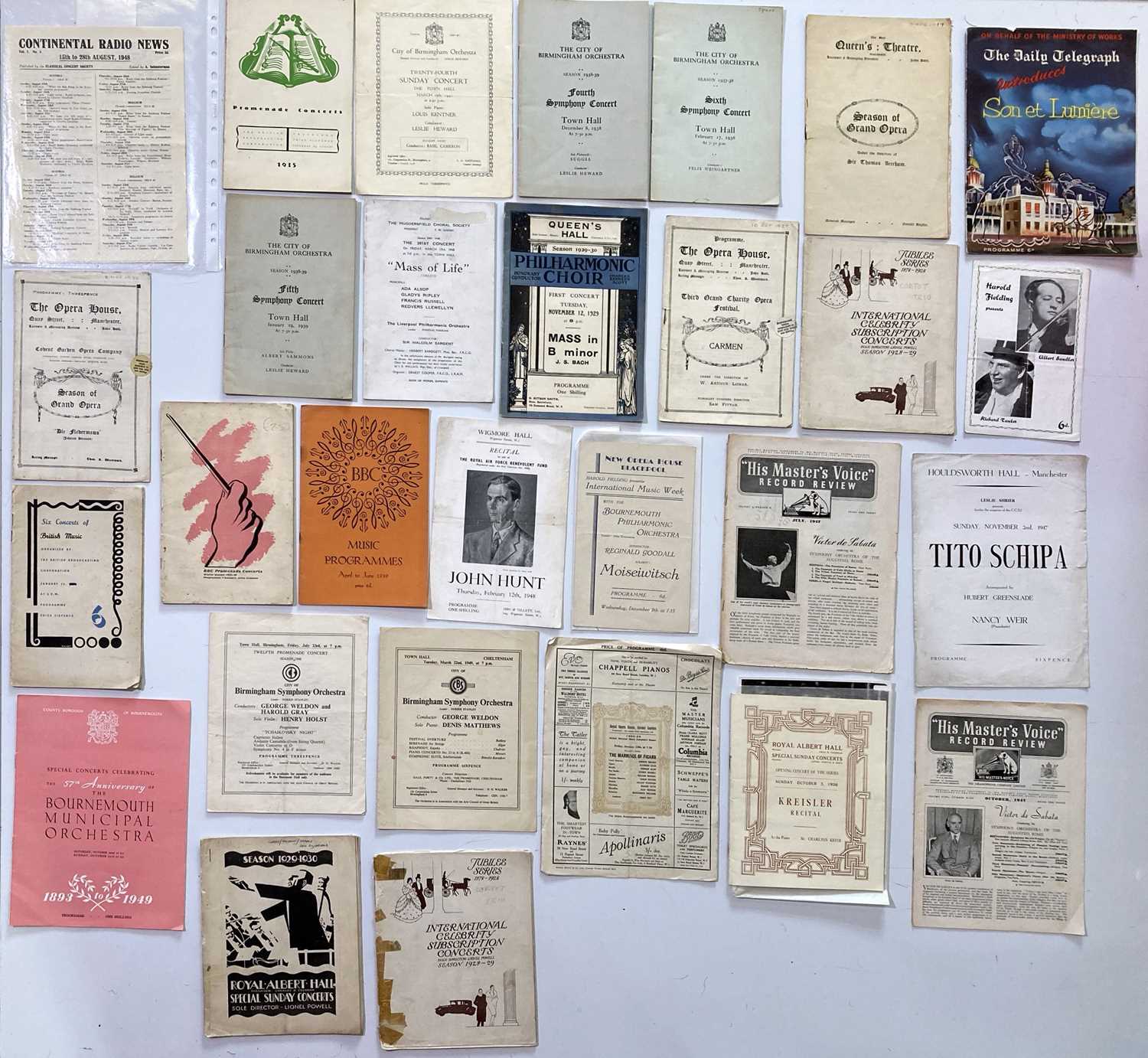 Lot 255 - CLASSICAL MUSIC CONCERTS - PROGRAMME ARCHIVE