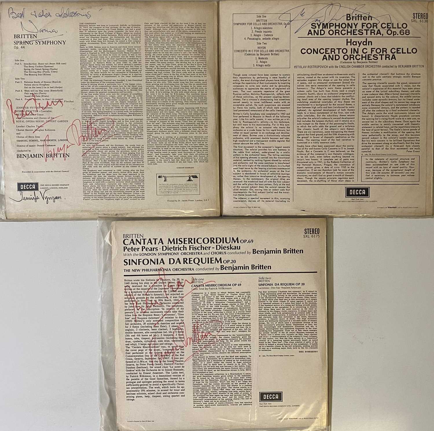 Lot 39 - BENJAMIN BRITTEN - UK DECCA SXL PACK (SIGNED)
