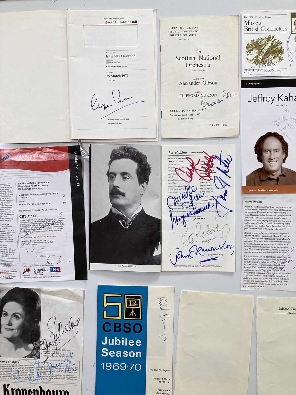 Lot 287 - CLASSICAL MUSIC - SIGNED CONCERT PROGRAMMES.