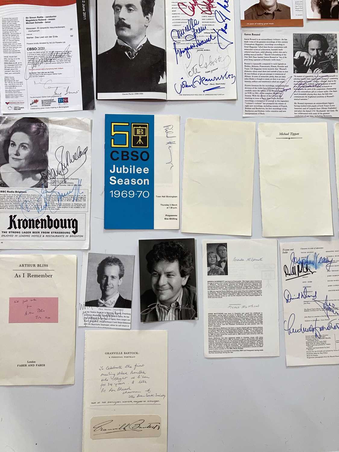 Lot 287 - CLASSICAL MUSIC - SIGNED CONCERT PROGRAMMES.