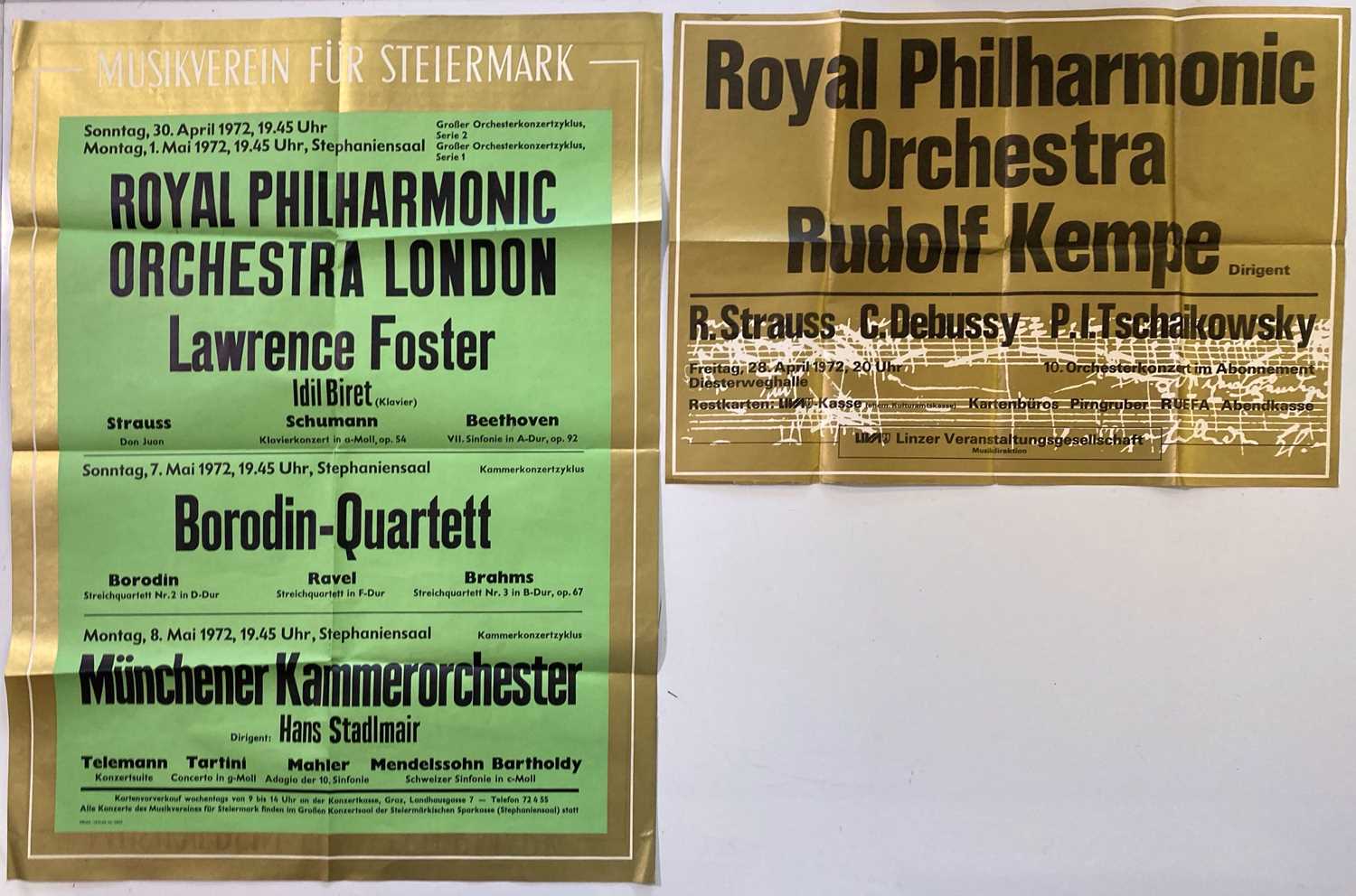 Lot 3291 - CLASSICAL CONCERTS - POSTER COLLECTION.