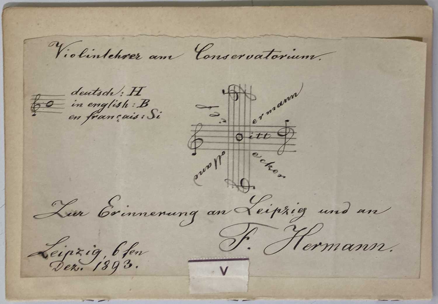 Lot 317 - CLASSICAL MUSIC - 19TH CENTURY AUTOHGRAPHS