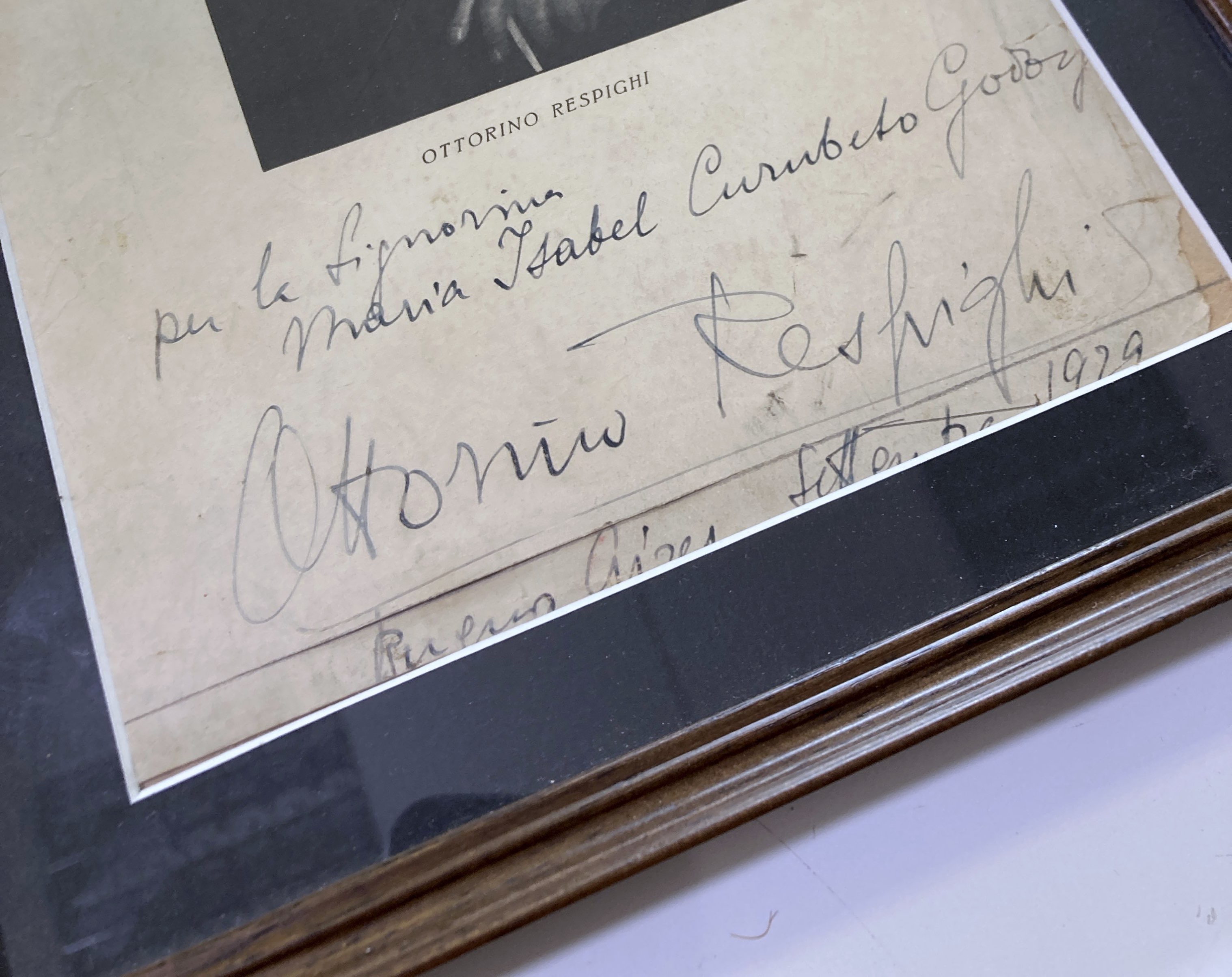 Lot 327 - OTTORINO RESPIGHI - SIGNED AND INSCRIBED