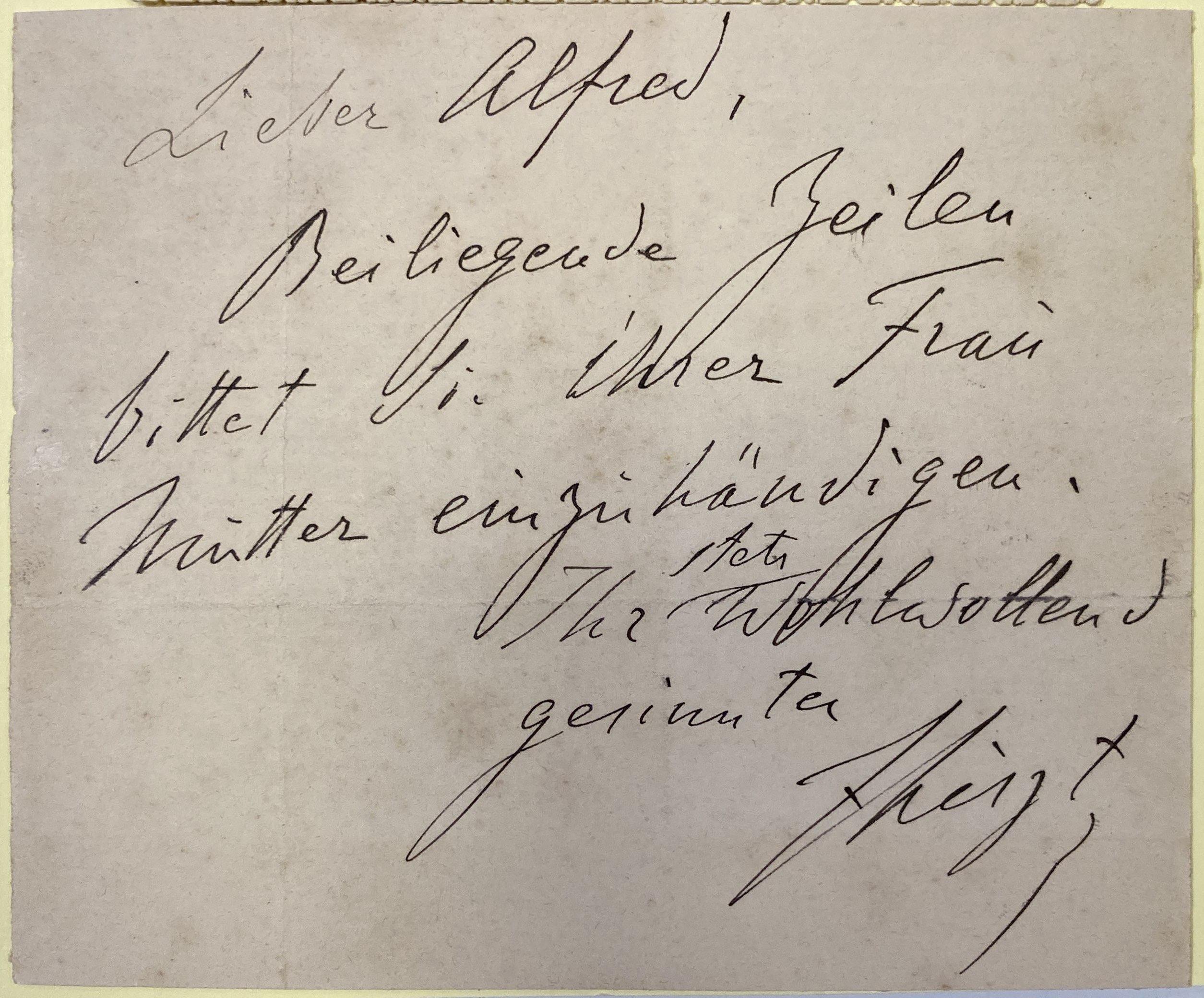 Lot 335 - FRANZ LISZT - A SIGNED AND INSCRIBED PAGE.