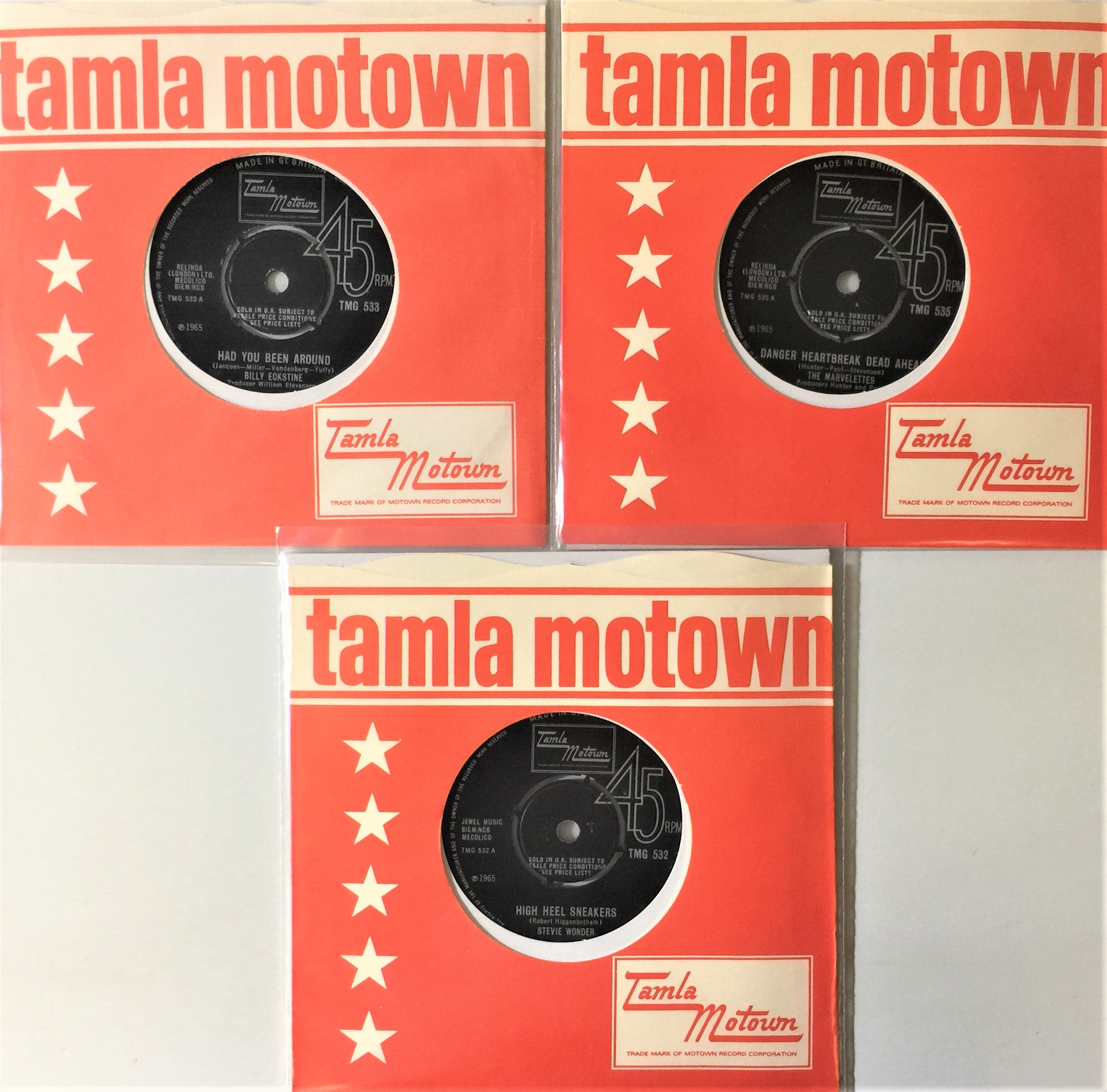 Lot 227 - TAMLA MOTOWN - 1965 UK 7" COLLECTION (TMG