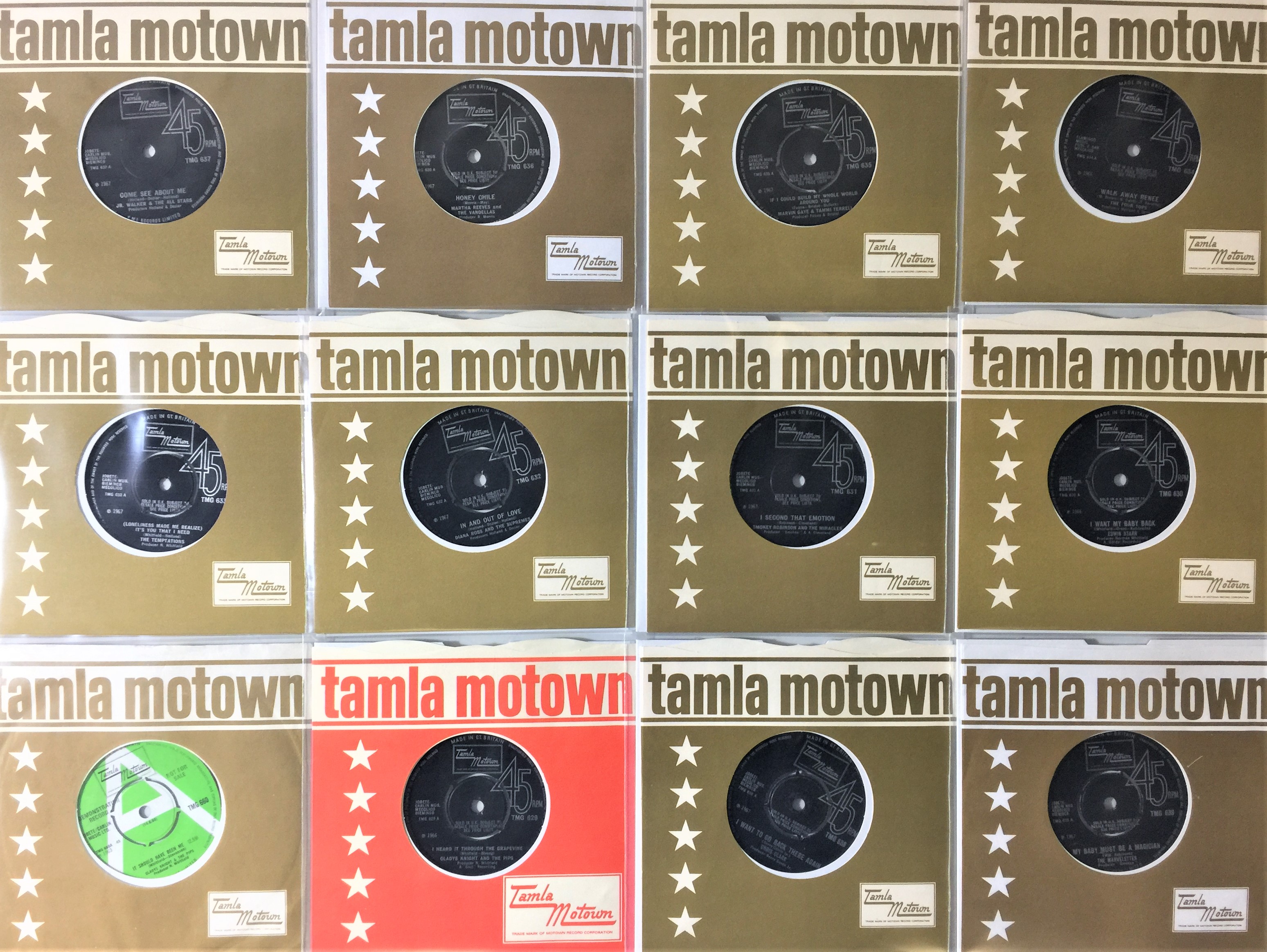 Lot 238 - TAMLA MOTOWN - 1967/1968 UK 7" COLLECTION