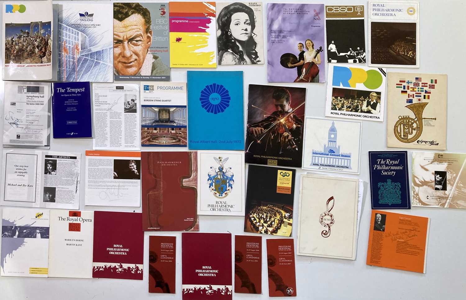 Lot 395 - CLASSICAL MUSIC - CONCERT PROGRAMMES C 1970S