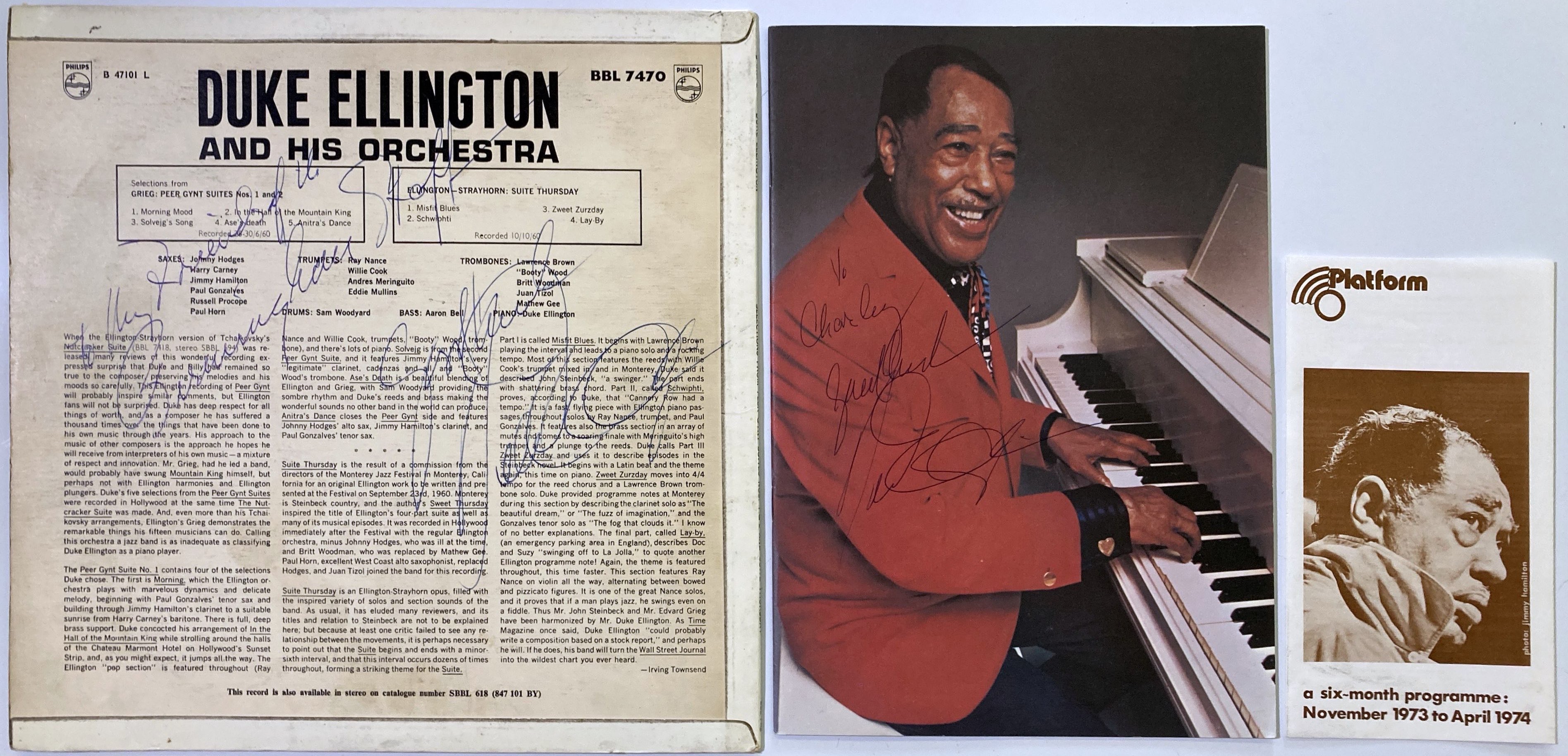 Lot 2 - SIGNED LP - DUKE ELLINGTON.