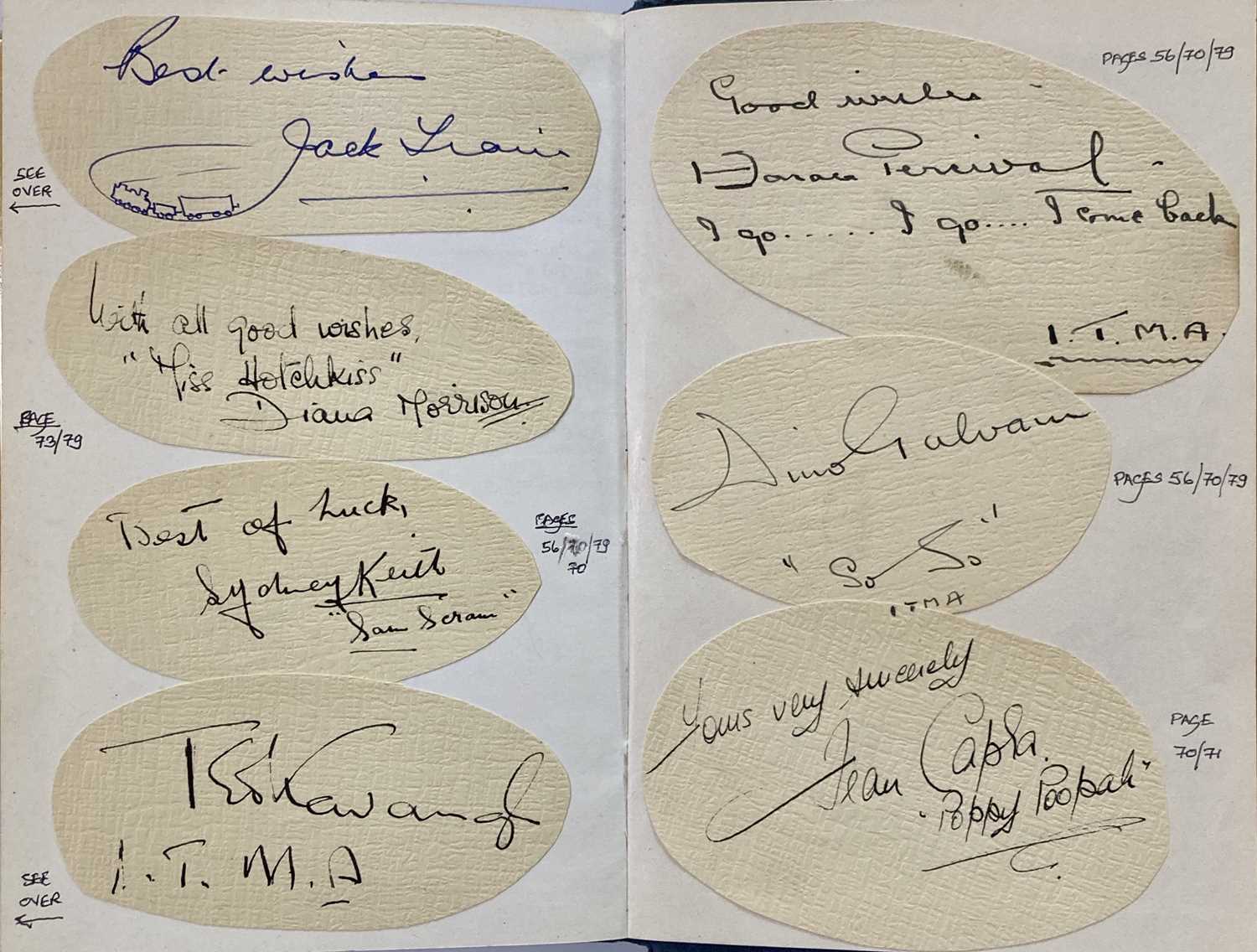 Lot 4 - MUSIC, STAGE AND SCREEN AUTOGRAPHS.