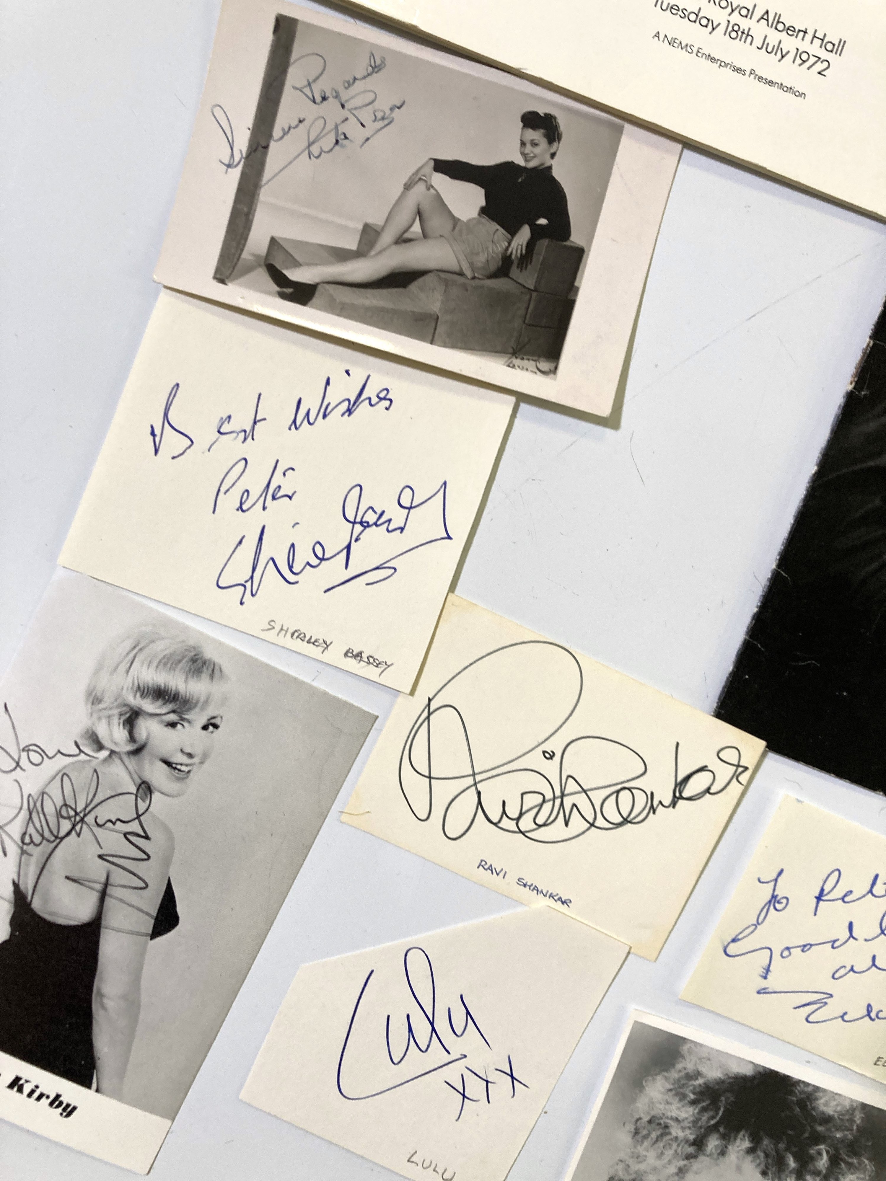 Lot 288 - MUSIC AUTOGRAPHS - 1940S-1960S STARS.