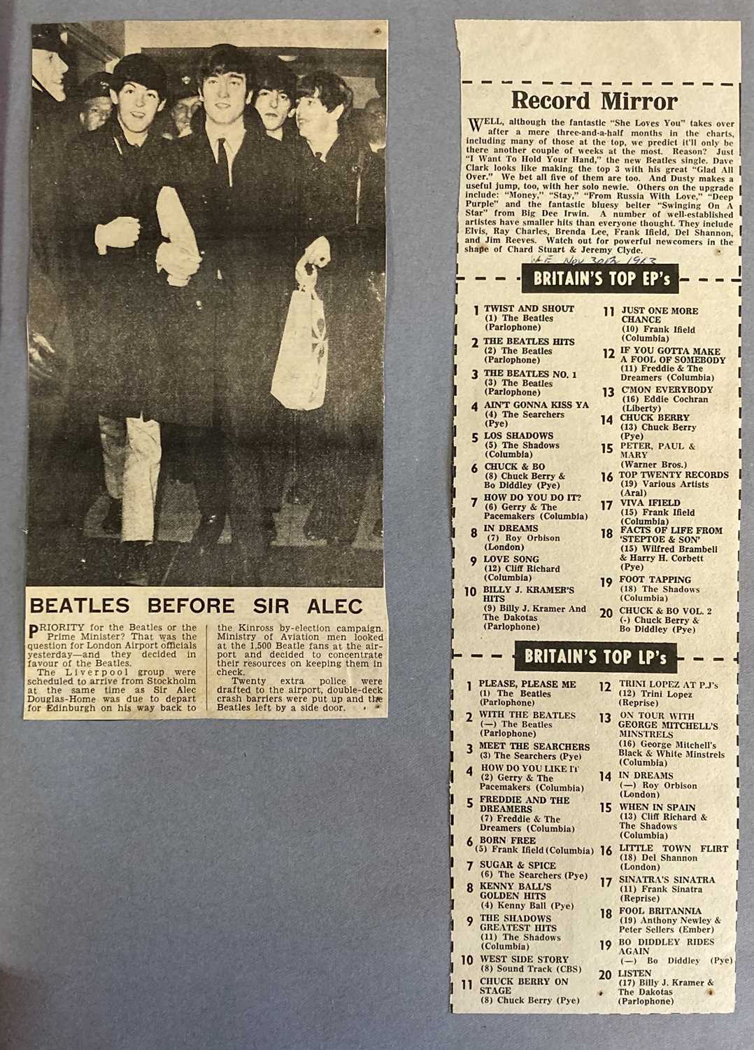 Lot 168 - BEATLES 1960S SCRAPBOOK AND ORIGINAL