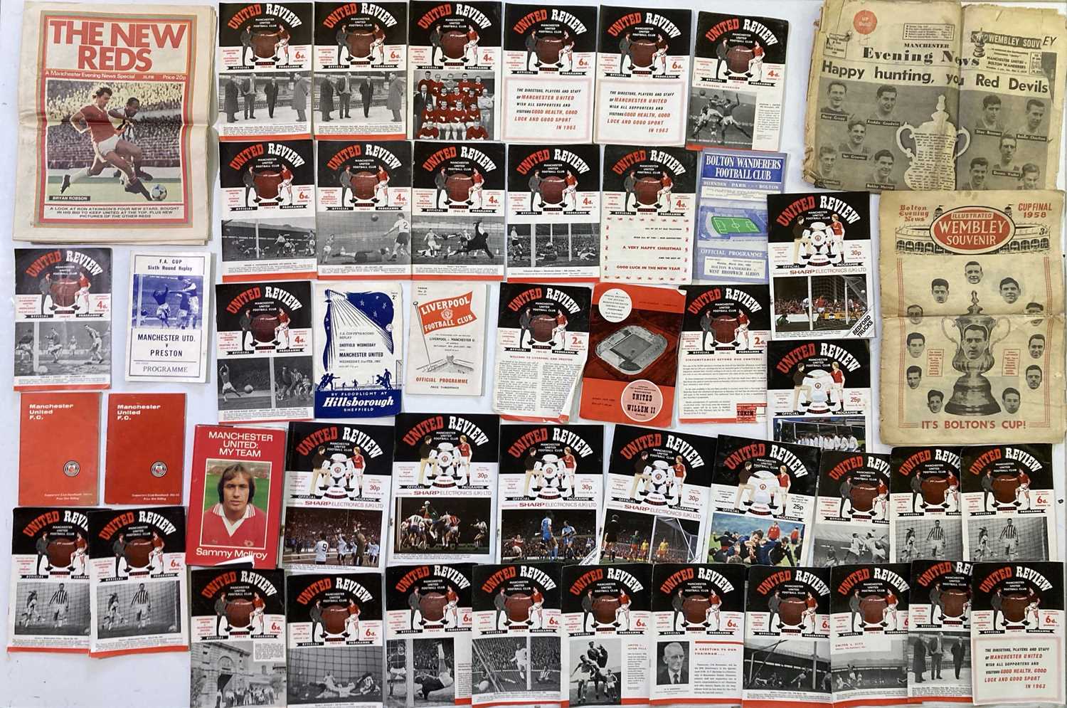 Lot 48 - MANCHESTER UNITED HOME AND AWAY PROGRAMMES