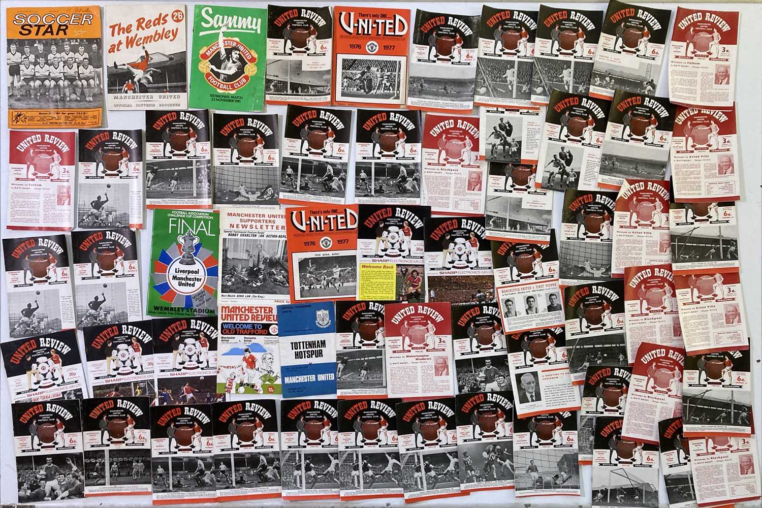 Lot 48 - MANCHESTER UNITED HOME AND AWAY PROGRAMMES