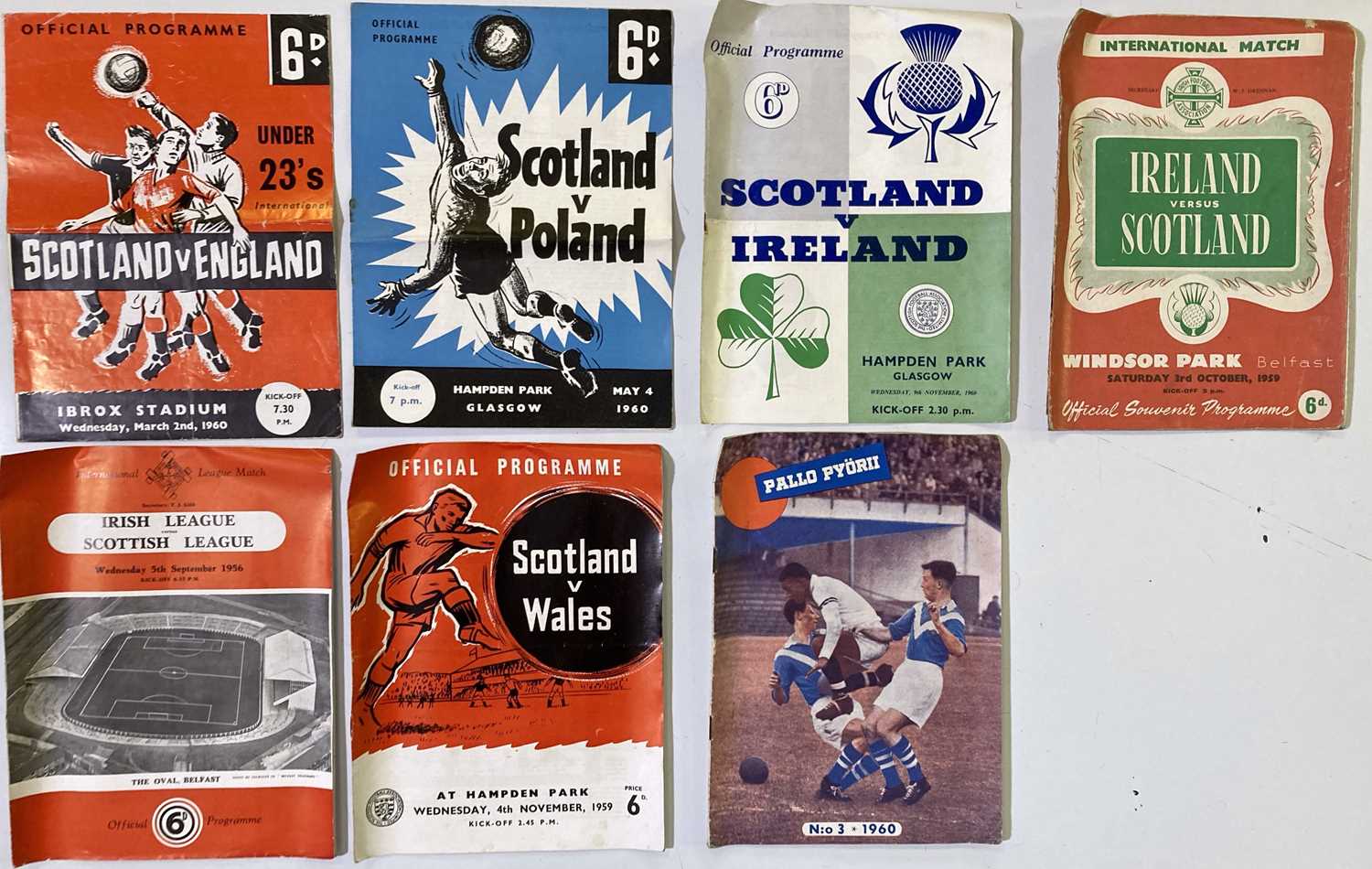 Lot 50 - 1950S/60S FOOTBALL PROGRAMMES - INTERNATIONAL
