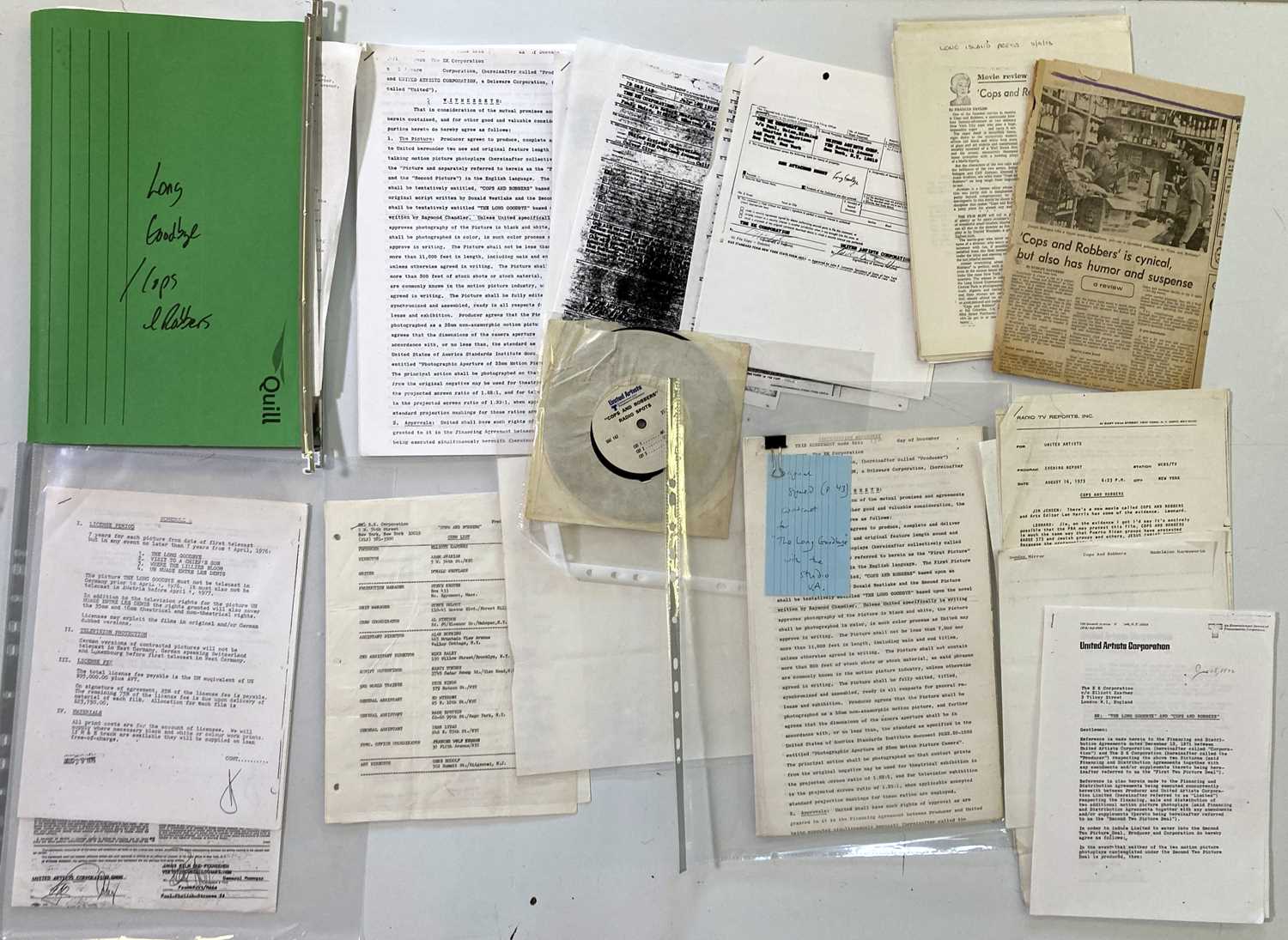 Lot 168 - ORIGINAL FILM PRODUCTION MATERIALS - THE