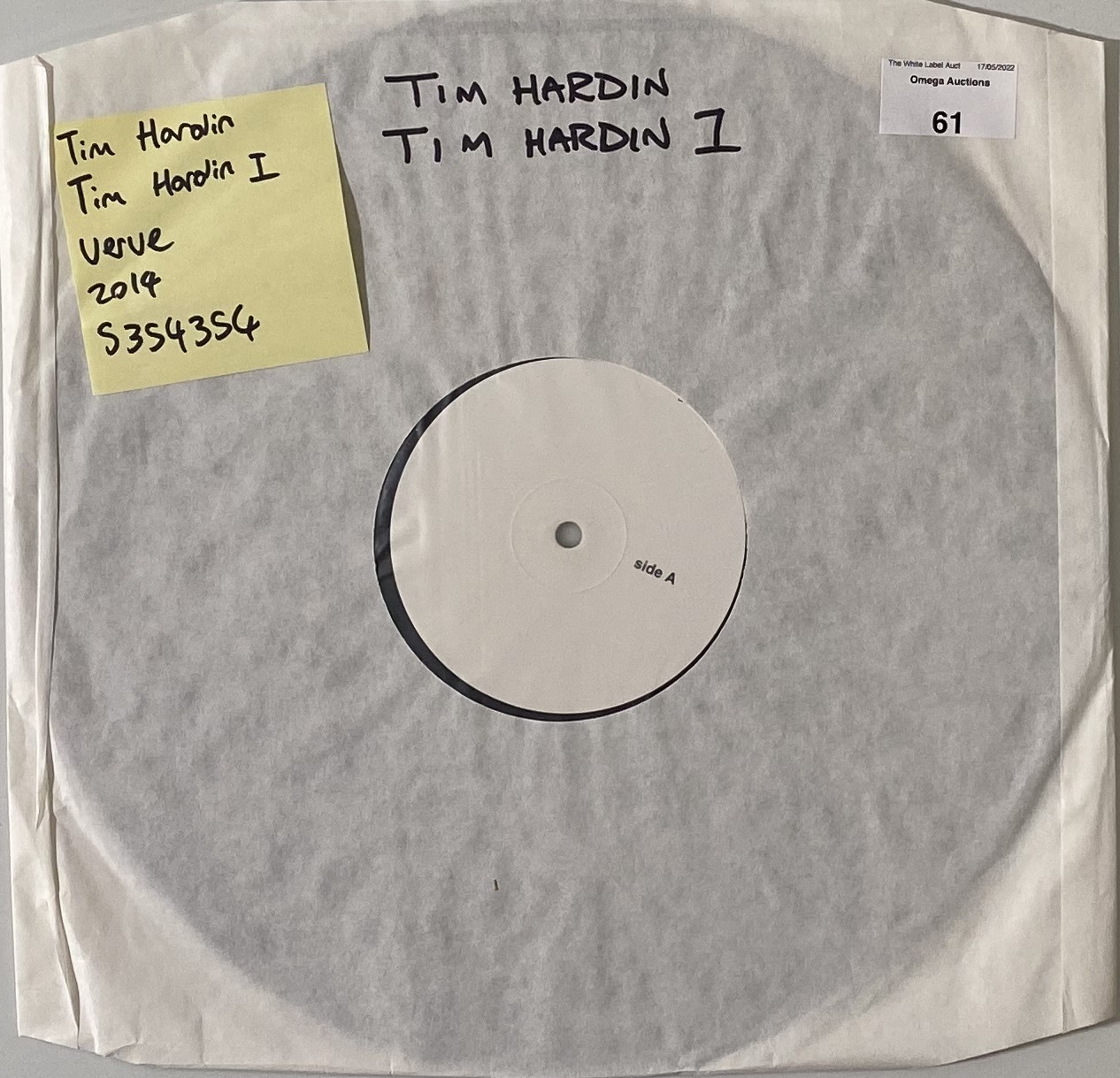 Lot 61 - TIM HARDIN - TIM HARDIN 1 LP (2014 - VERVE