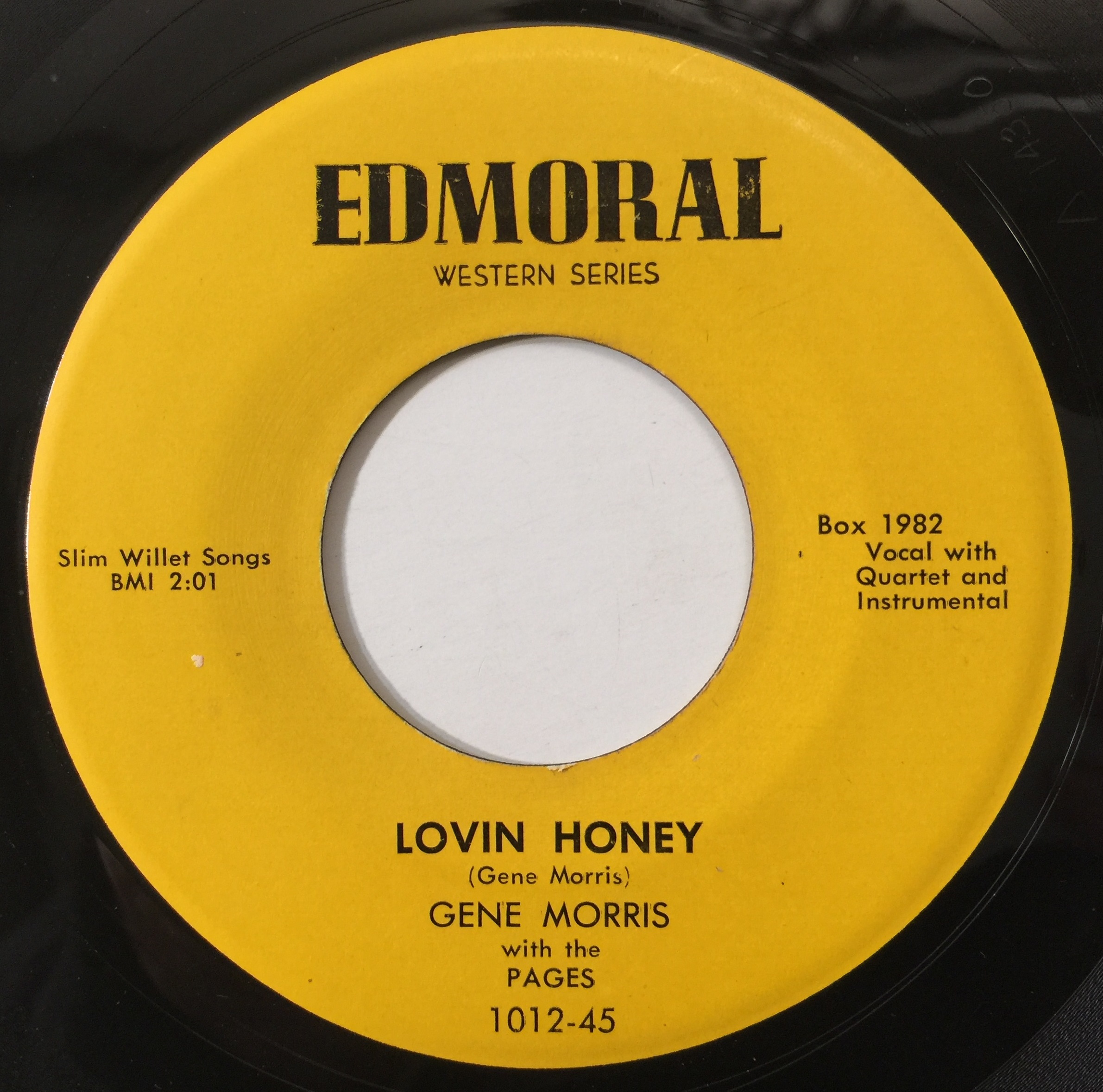 Lot 58 - GENE MORRIS - I'VE GOT A LOVE/ LOVIN HONEY 7"