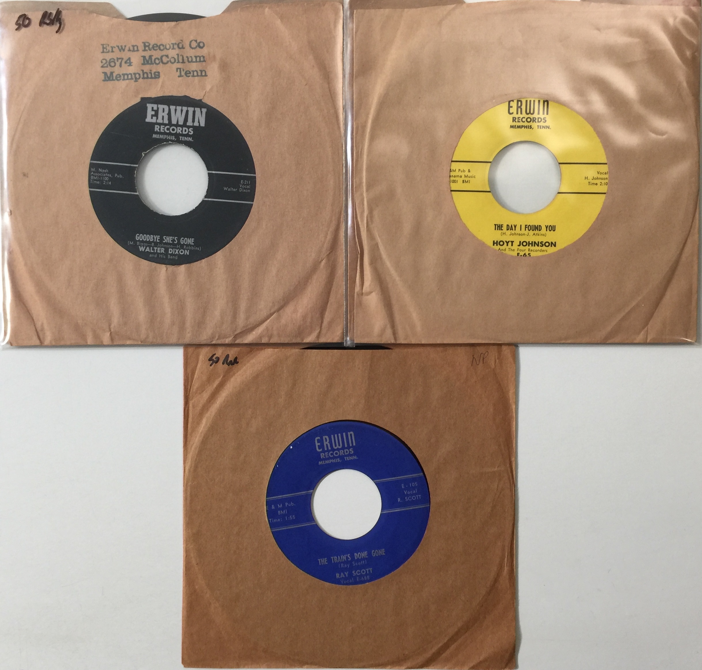 Lot 64 - ERWIN RECORDS - 7" ROCKABILLY RARITIES