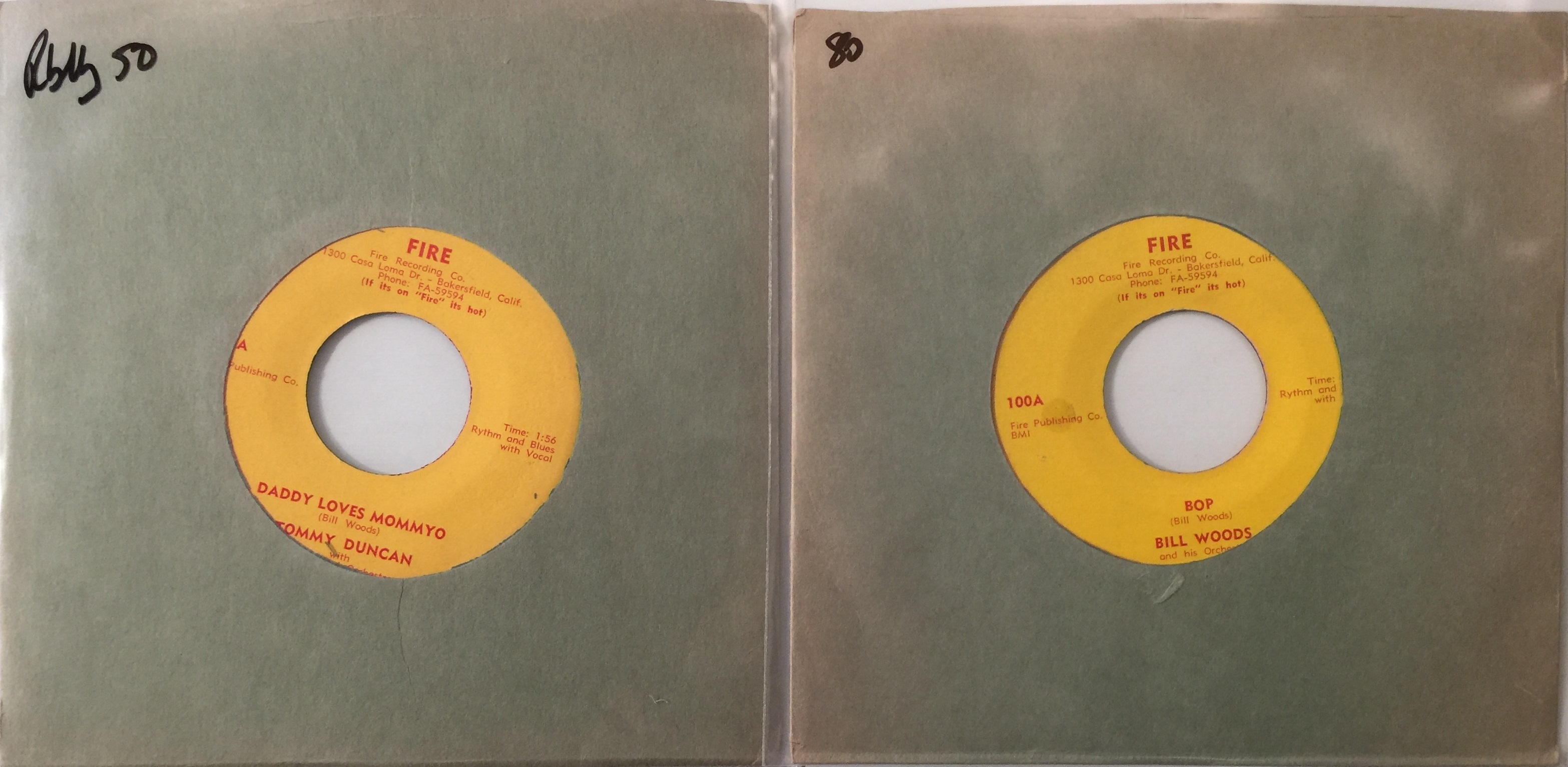Lot 114 - FIRE RECORDS - 7" ROCKABILLY RARITIES