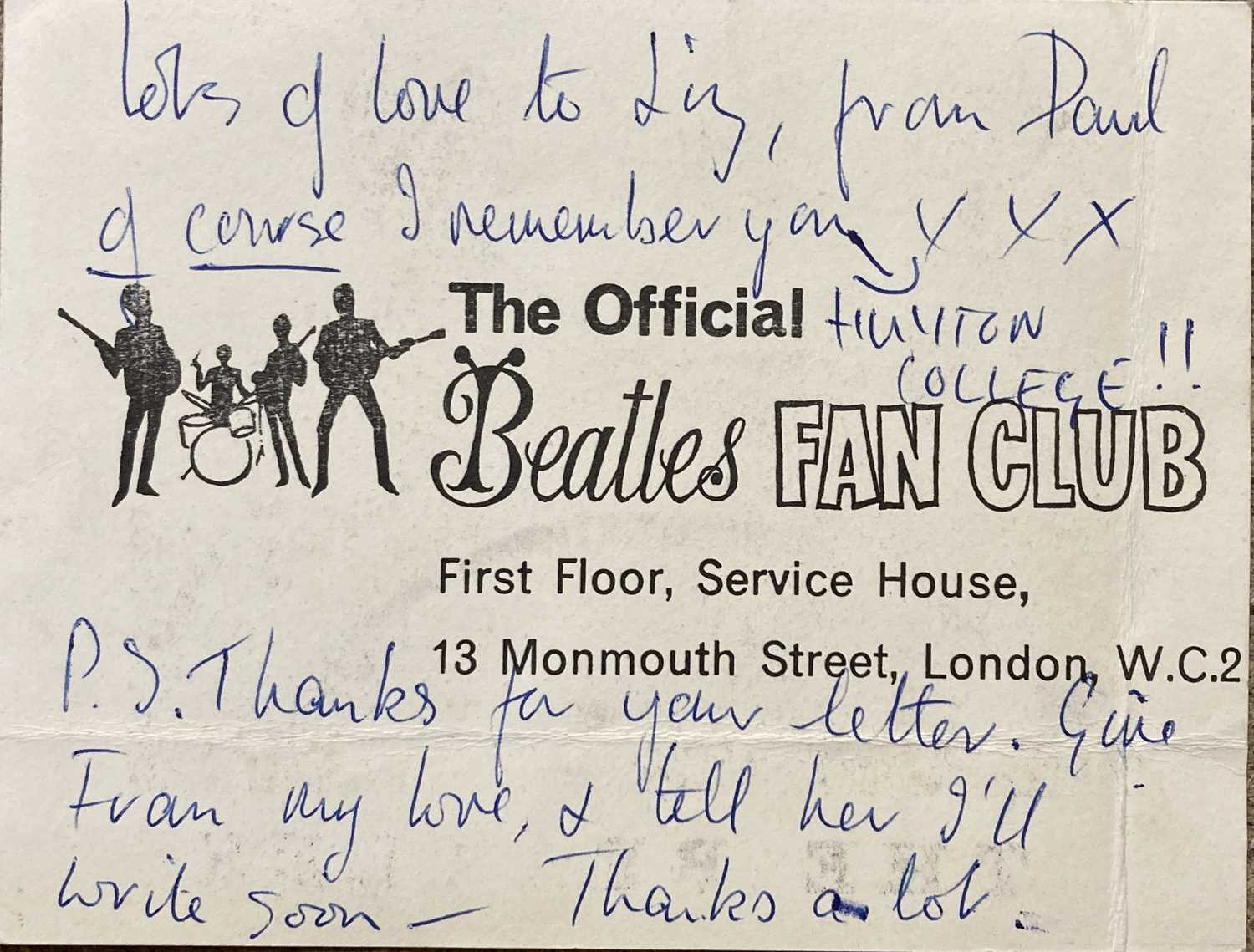 Lot 223 - ALAN WILLIAMS/BOB WOOLER/BERYL ADAMS - PAUL