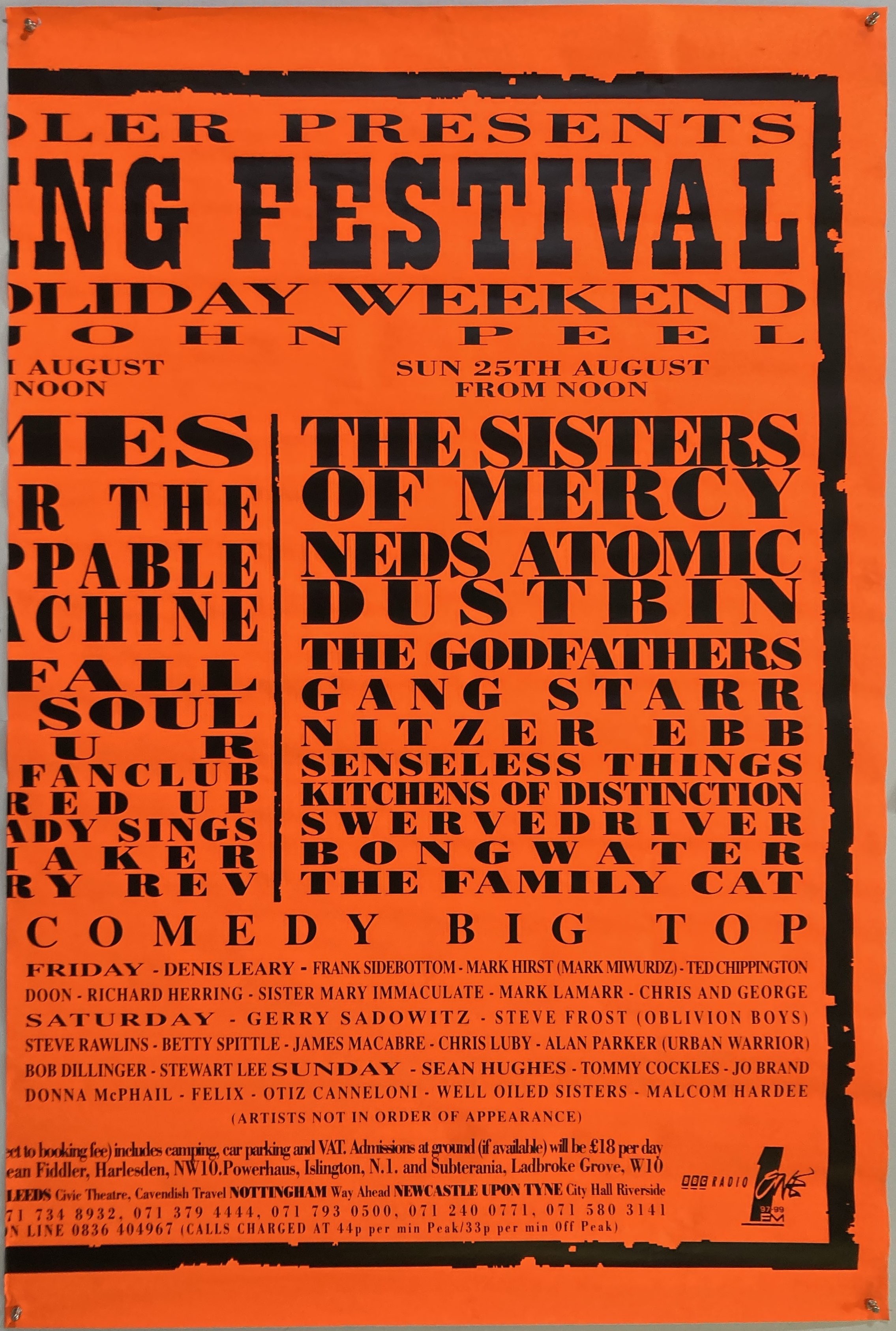 Lot 210 - READING FESTIVAL 1991 WITH NIRVANA / SONIC