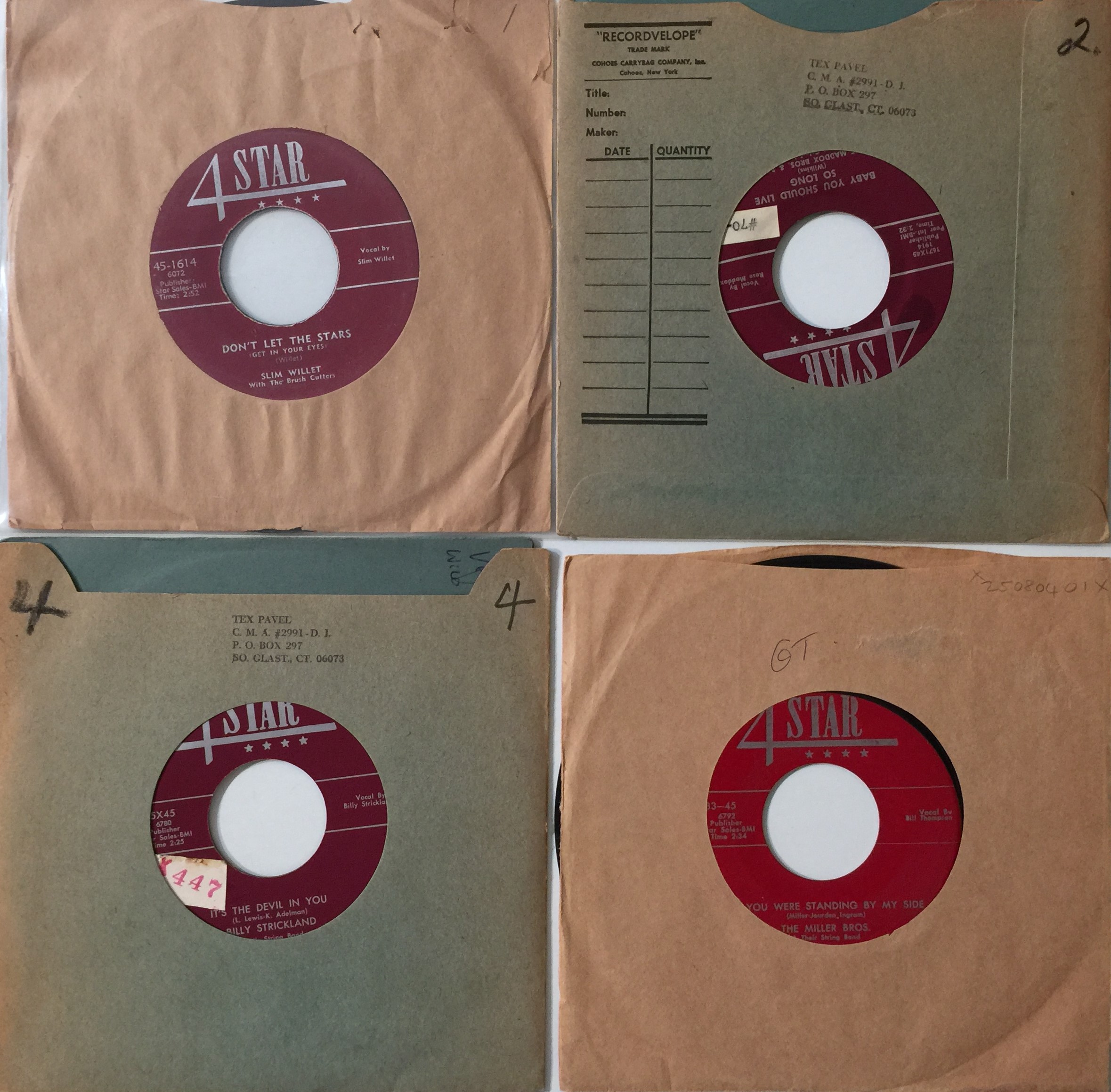 Lot 127 - 4 STAR RECORDS - 7" PACK