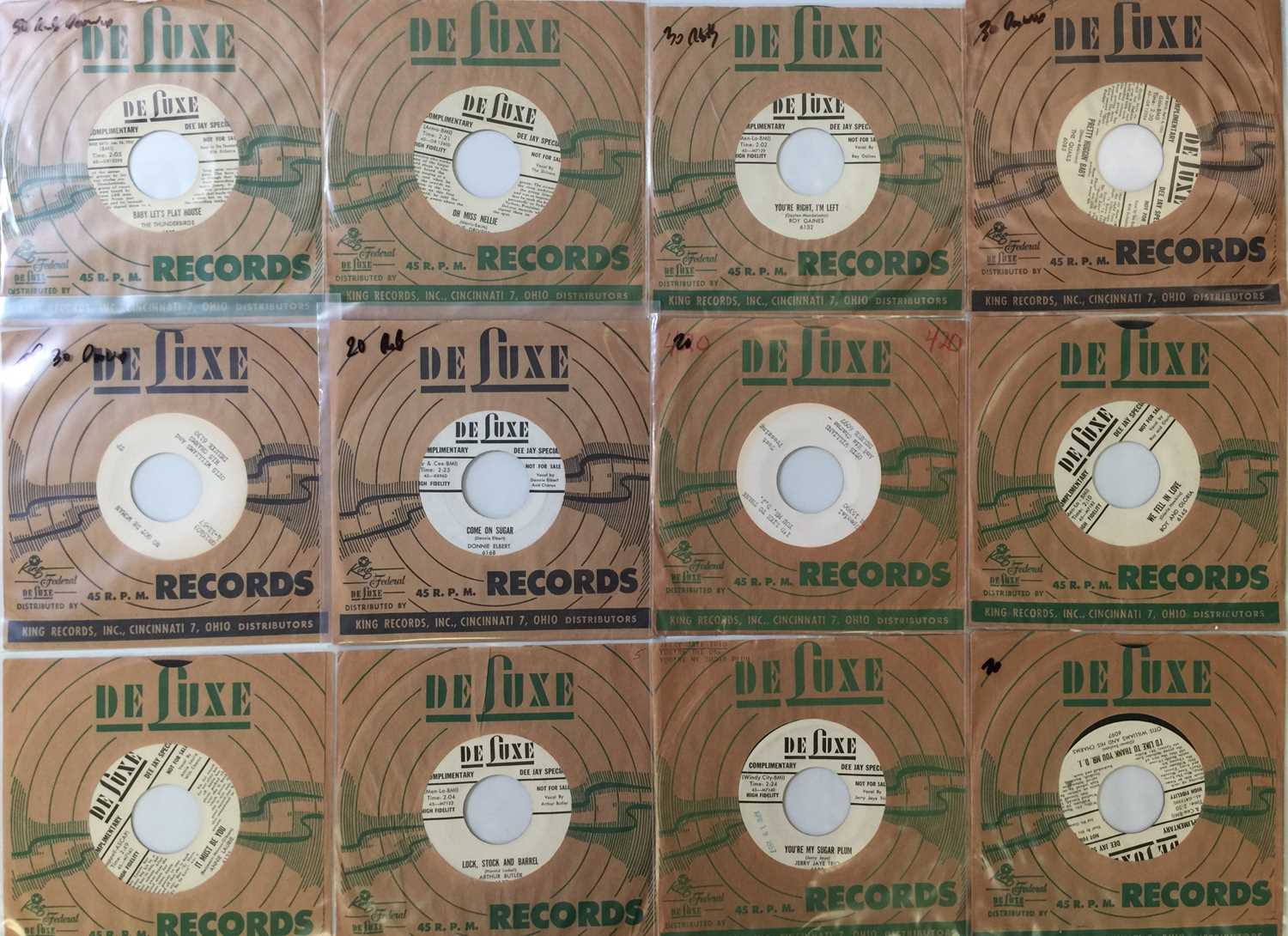 Lot 243 - DELUXE RECORDS - 7" PROMOS