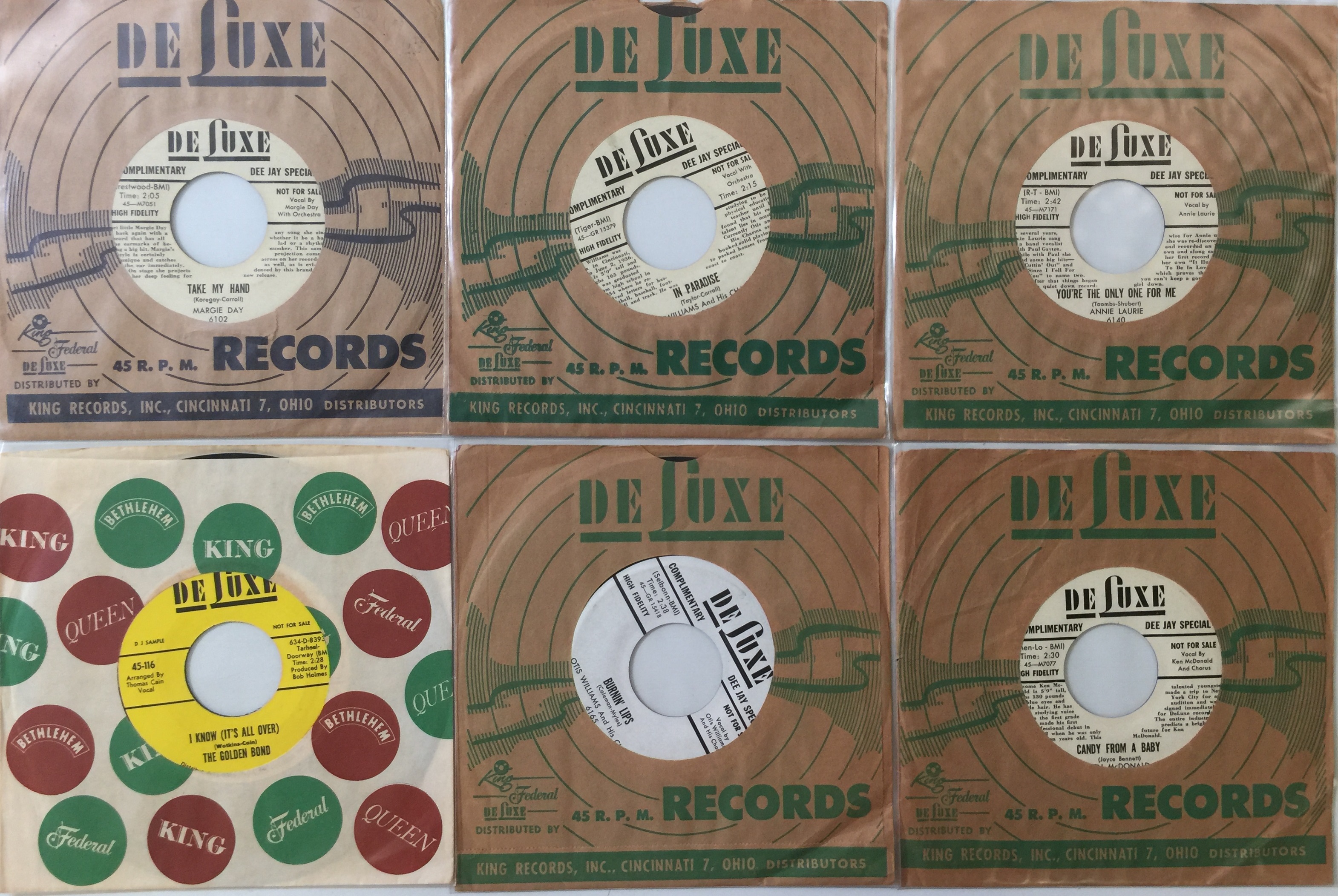 Lot 243 - DELUXE RECORDS - 7" PROMOS