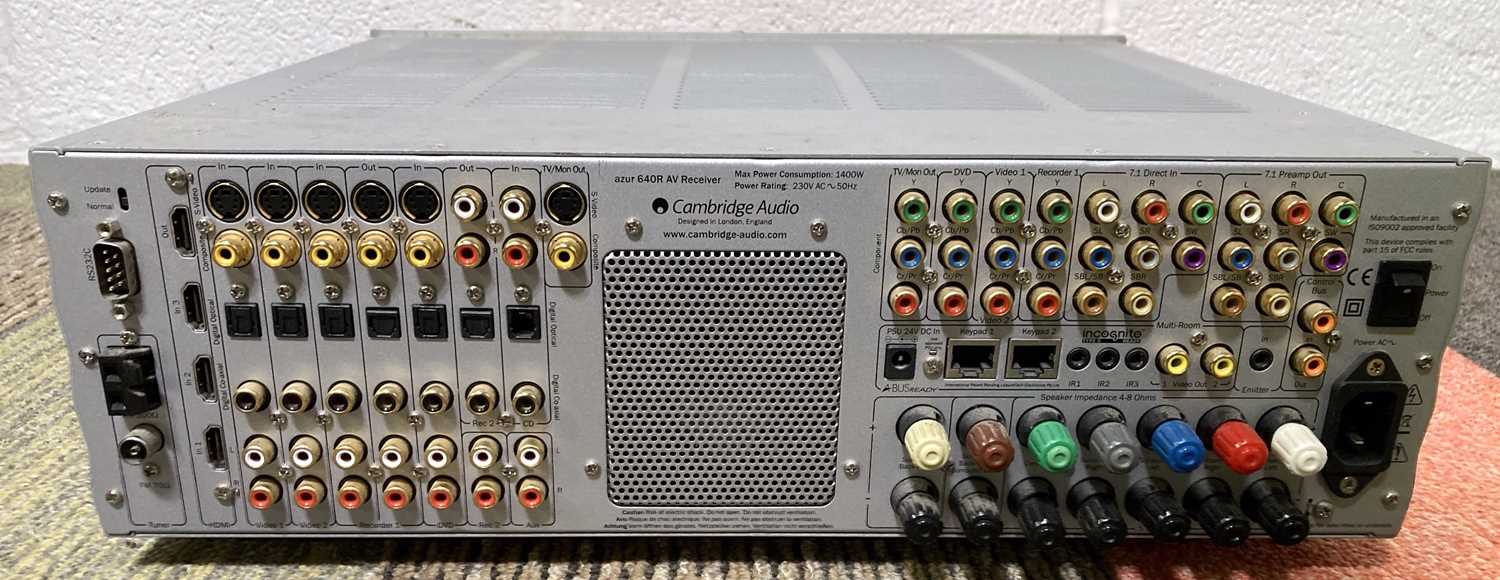 Lot 10 - CAMBRIDGE AUDIO AZUR 640R RECEIVER AMPLIFIER.