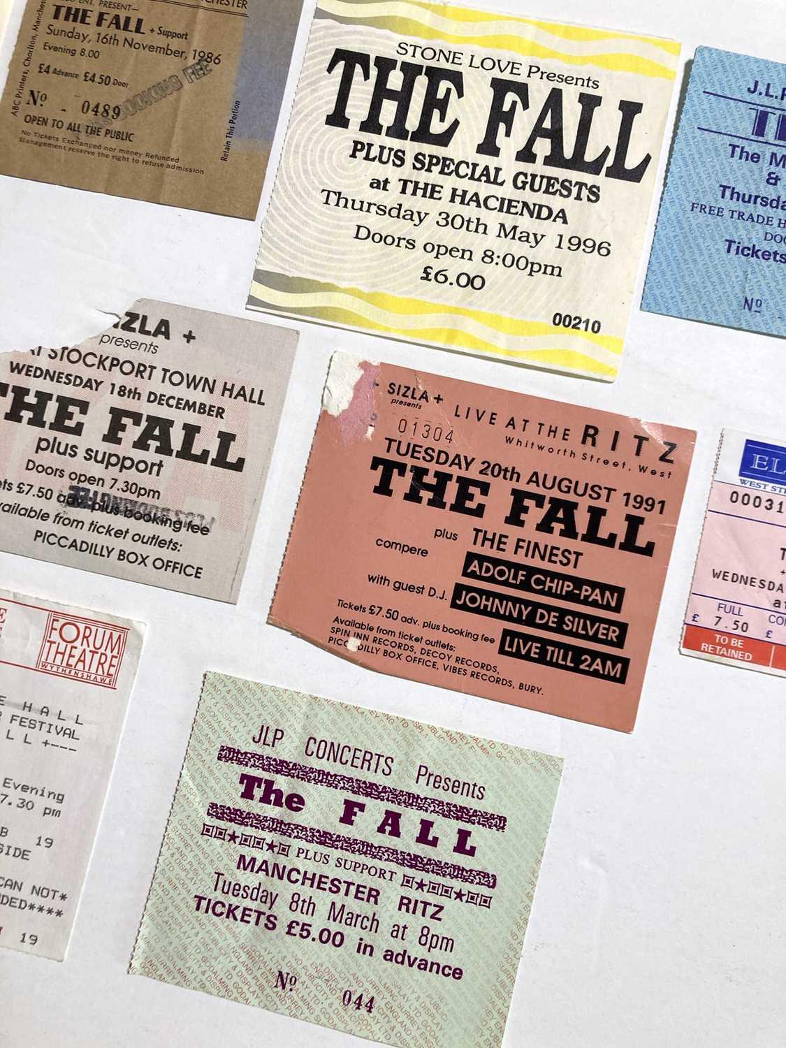 Lot 191 - THE FALL - CONCERT TICKET COLLECTION.