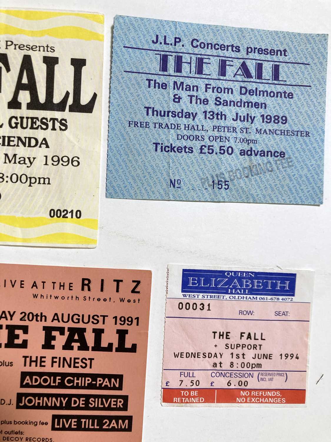 Lot 191 - THE FALL - CONCERT TICKET COLLECTION.
