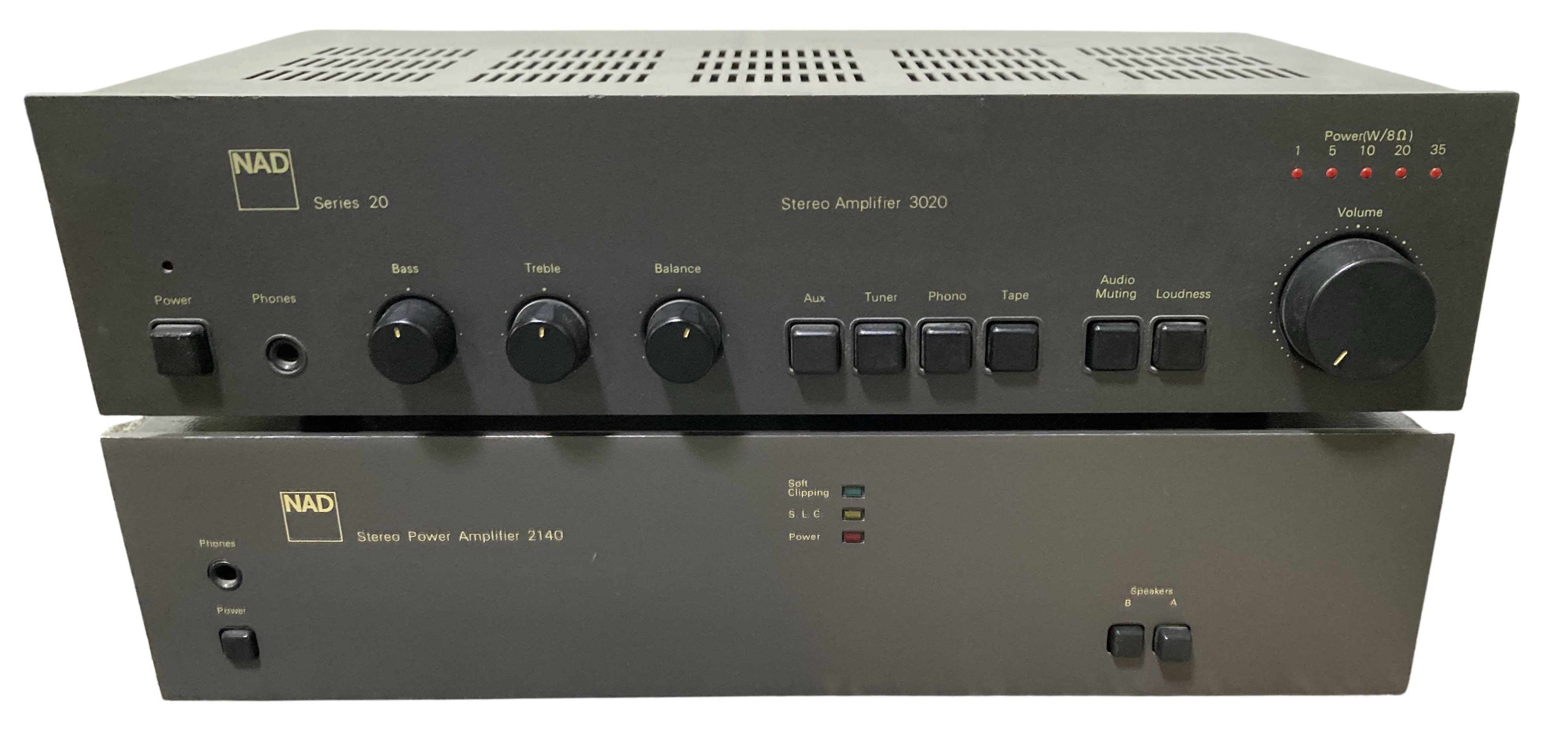 Lot 27 - NAD 3020 STEREO AMPLIFIER & NAD 2140 POWER