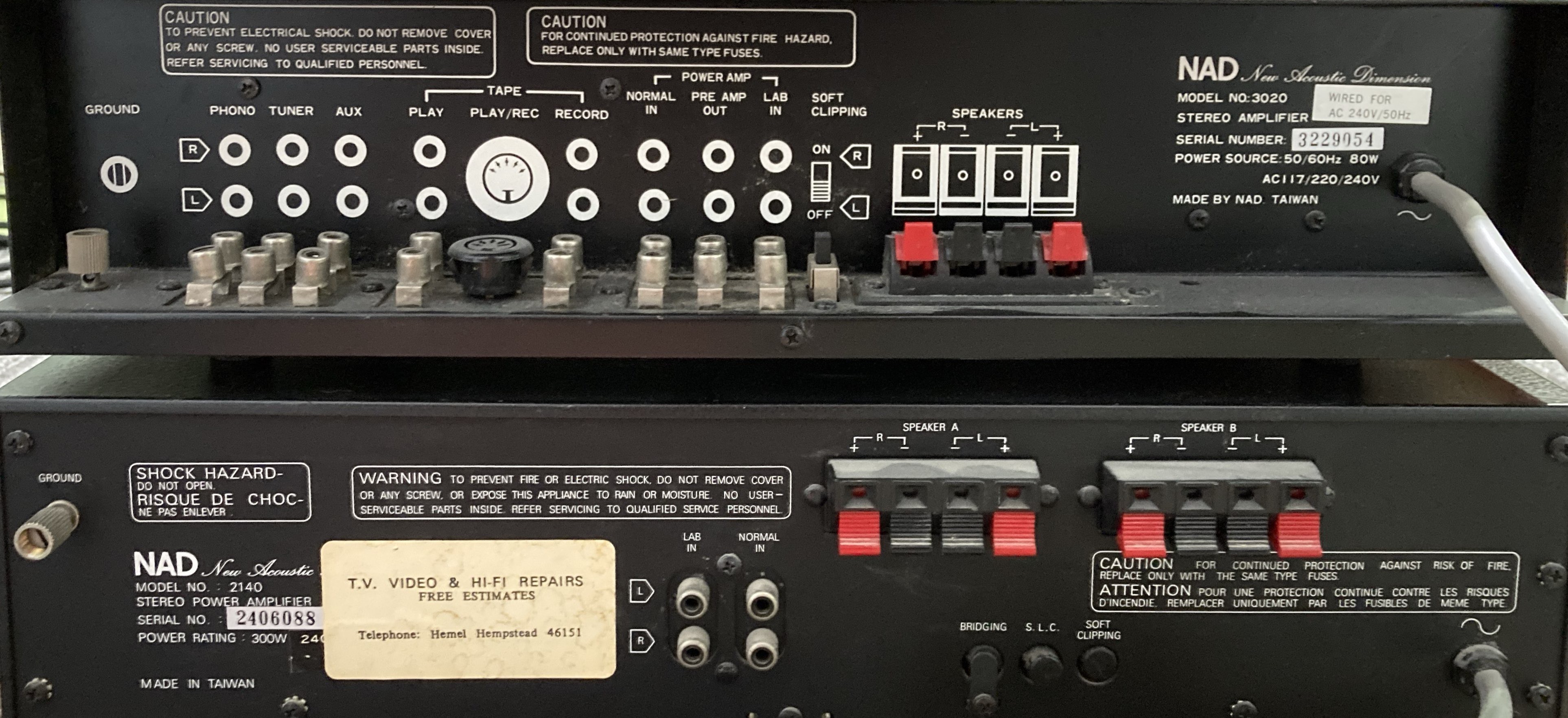 Lot 27 - NAD 3020 STEREO AMPLIFIER & NAD 2140 POWER