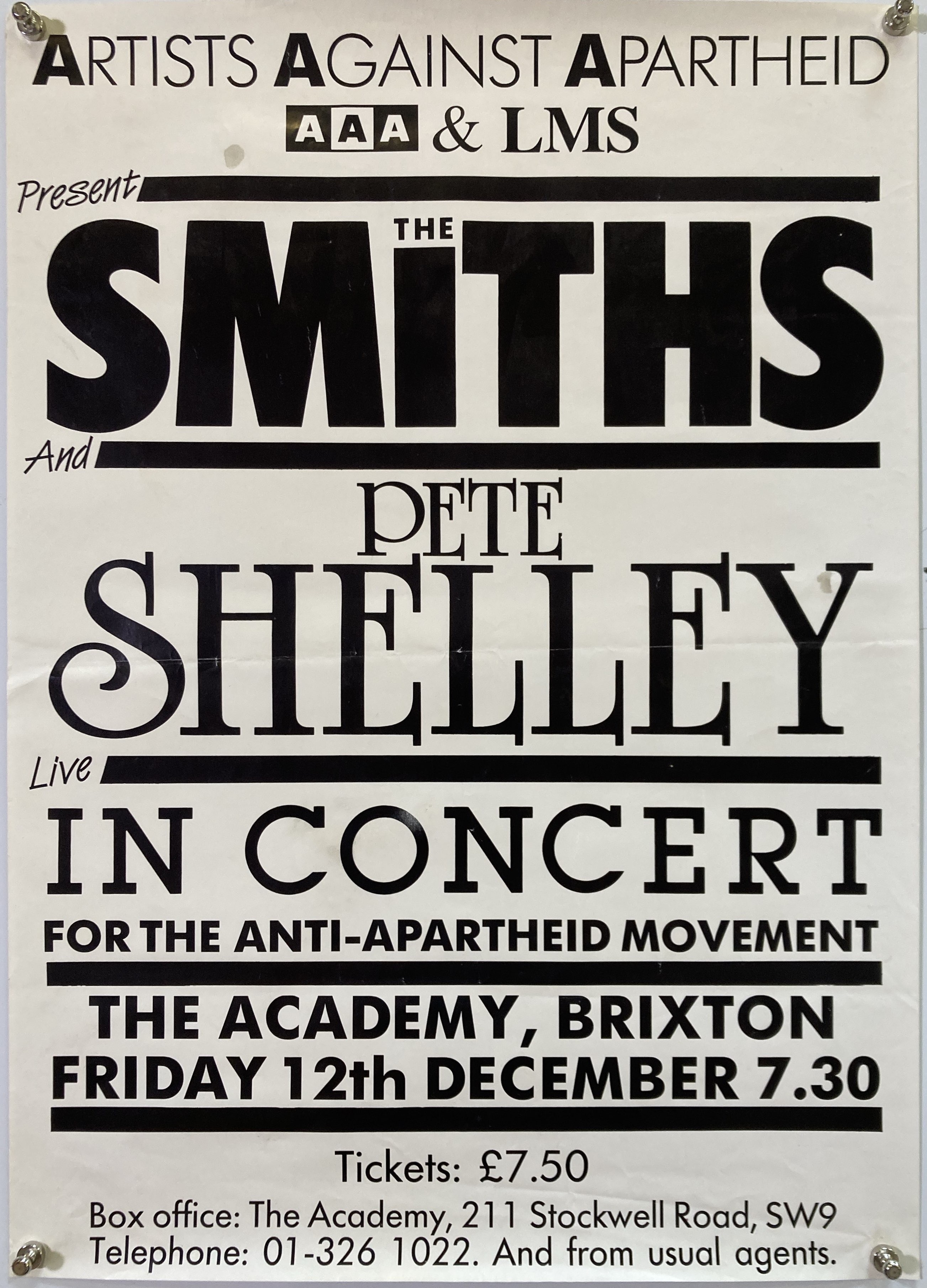Lot 484 - THE SMITHS - A POSTER FOR THEIR FINAL