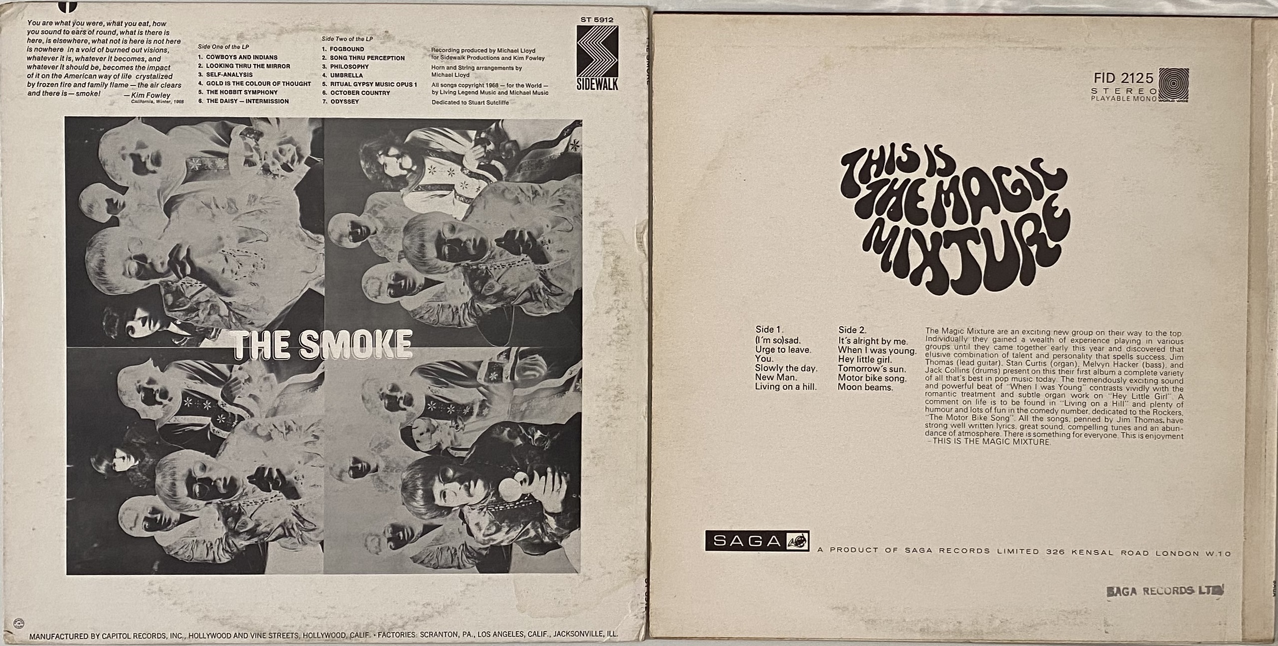 Lot 722 - THE MAGIC MIXTURE / THE SMOKE - ORIGINAL LP