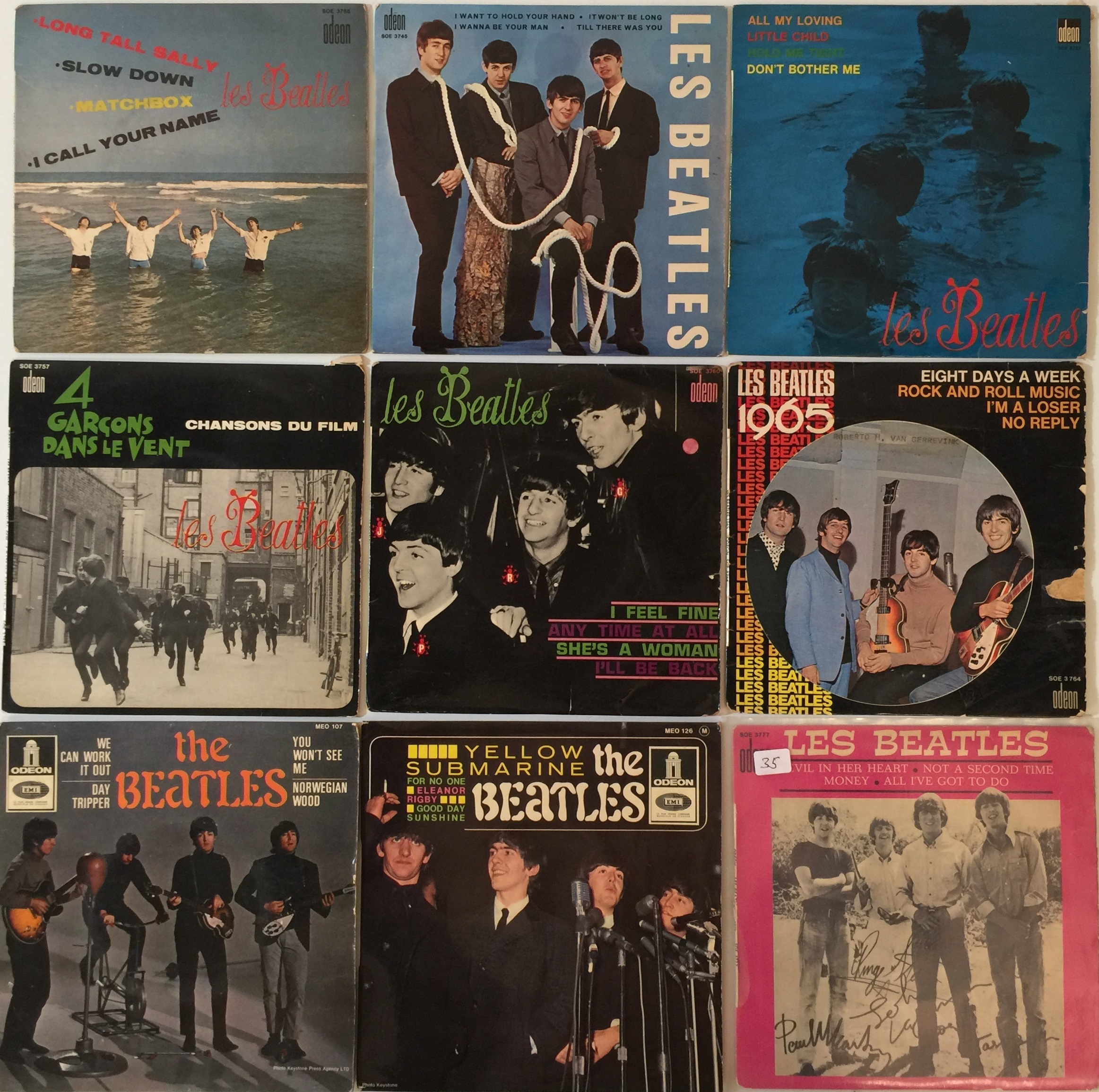 Lot 46 - THE BEATLES - FRENCH 7'' COLLECTION