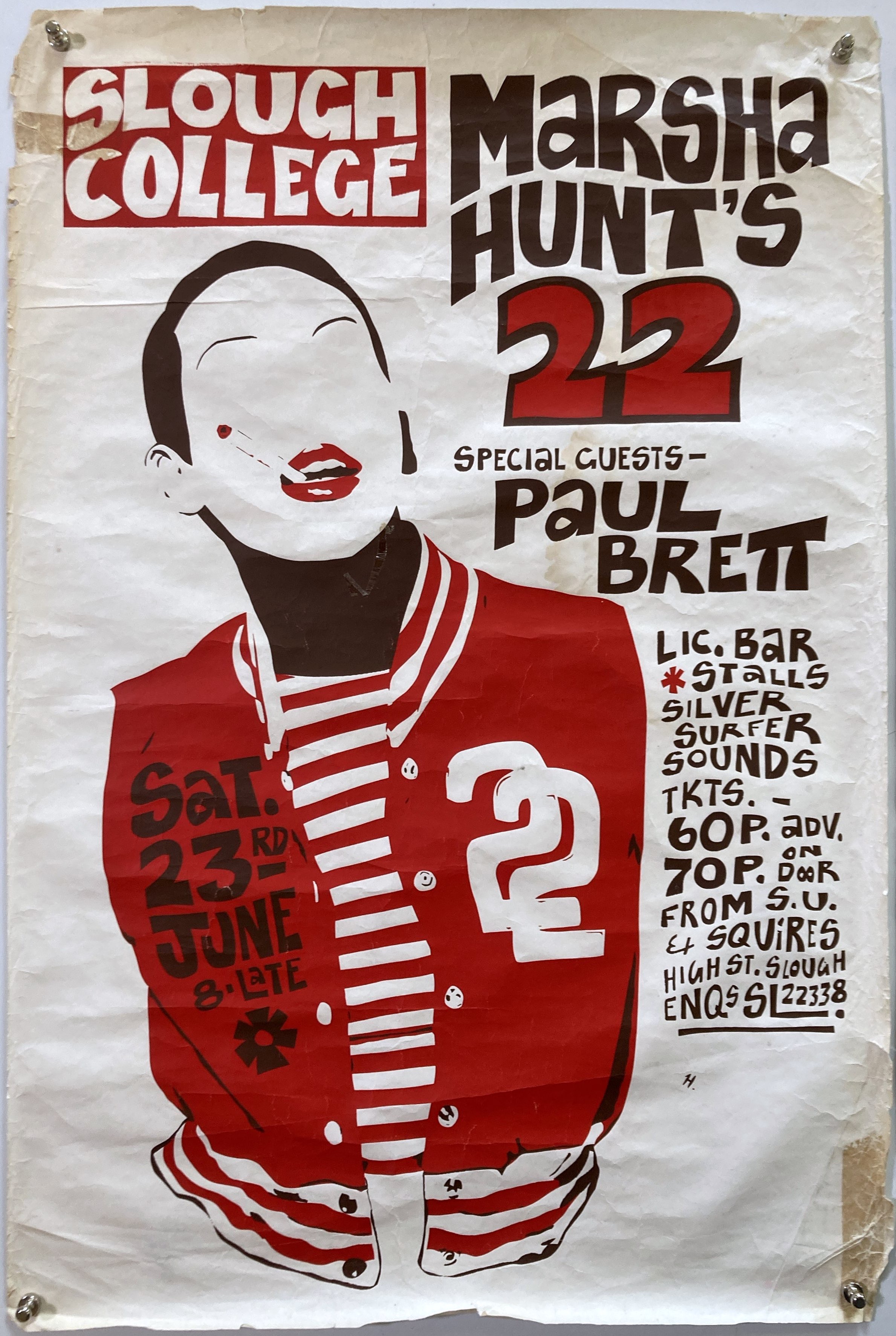 Lot 223 - 1970S CONCERT POSTERS - MARSHA HUNT.