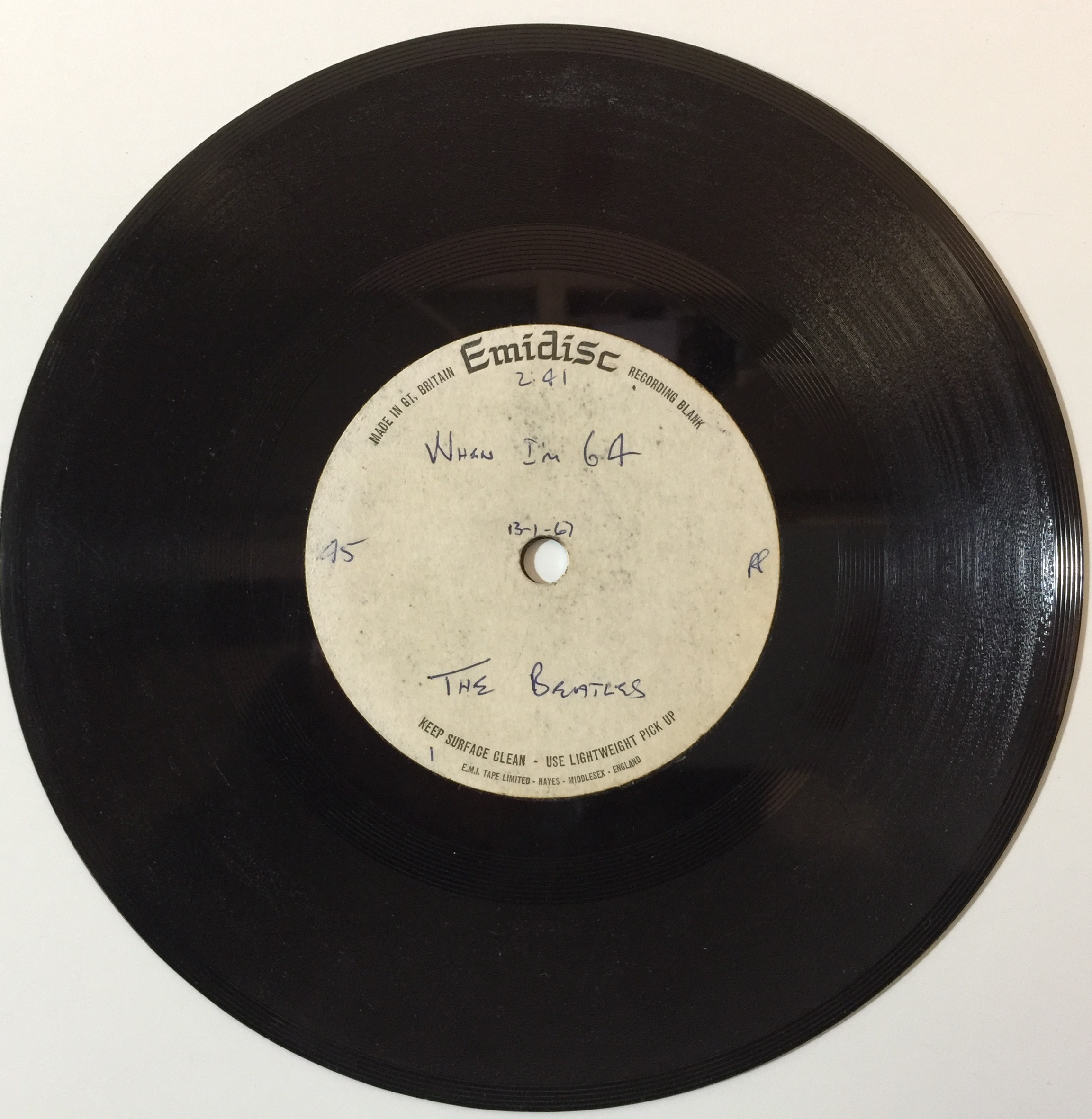 Lot 64 - THE BEATLES - WHEN I'M 64 7'' - ORIGINAL UK