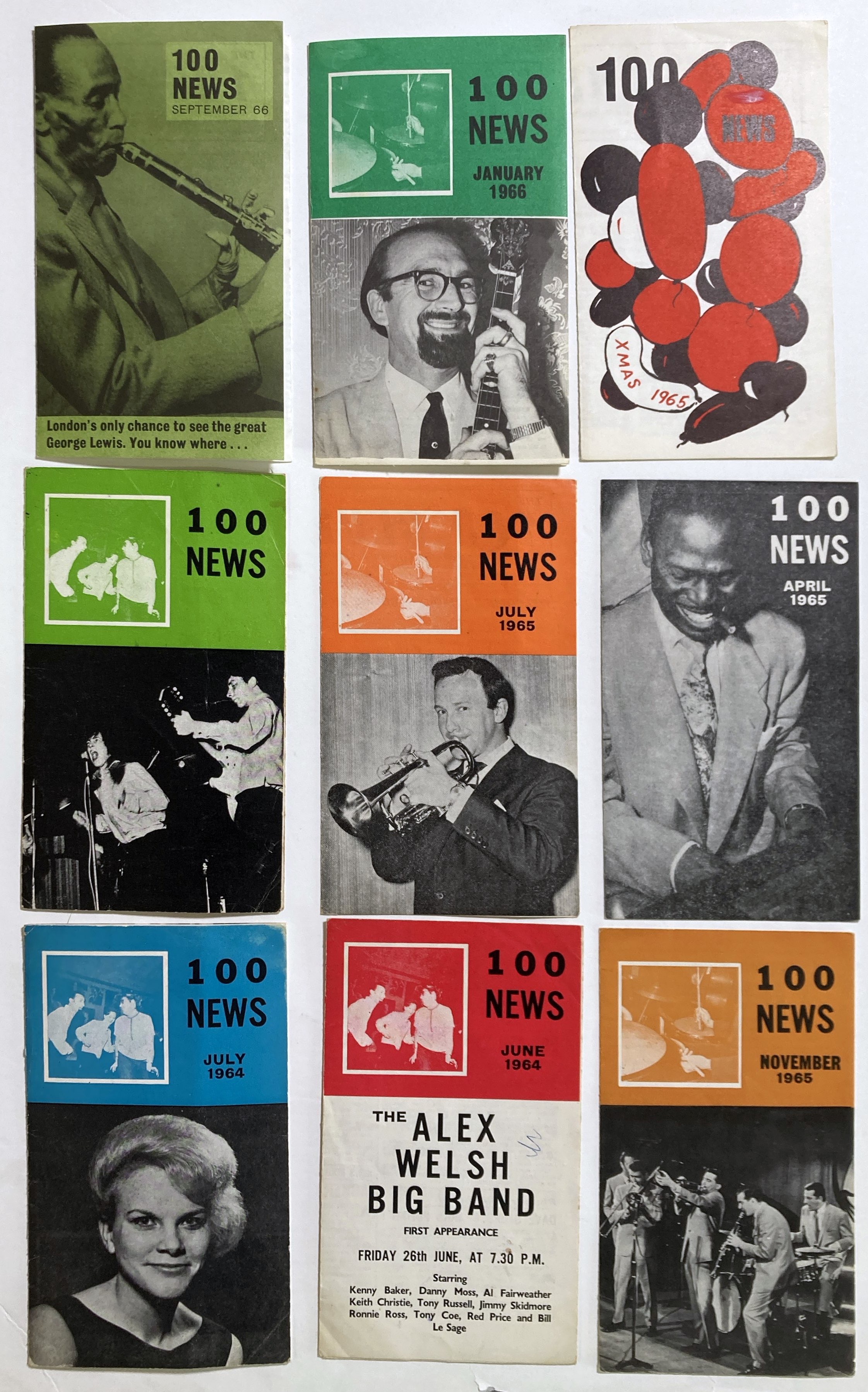 Lot 160 - 1960S CLUB FLYERS - THE 100 CLUB LISTINGS.