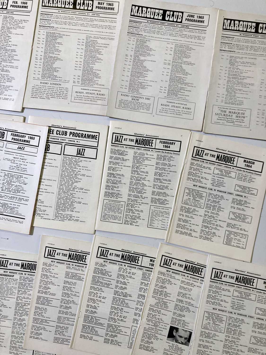 Lot 161 - THE MARQUEE CLUB - 1960S MONTHLY ADVERTS