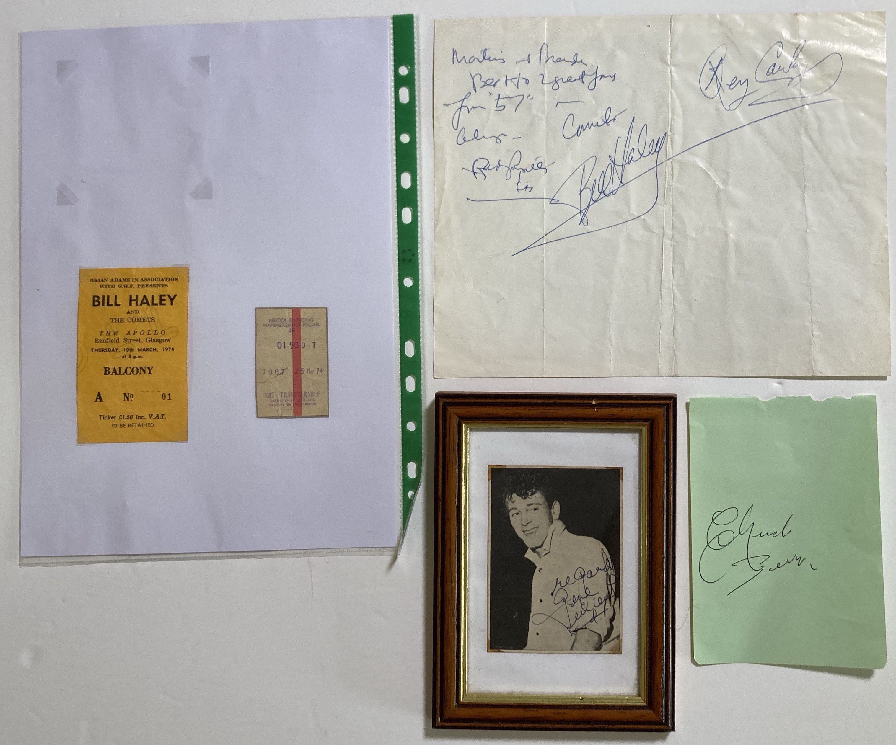 Lot 390 - ROCK N ROLL AUTOGRAPHS - CHUCK BERRY / GENE