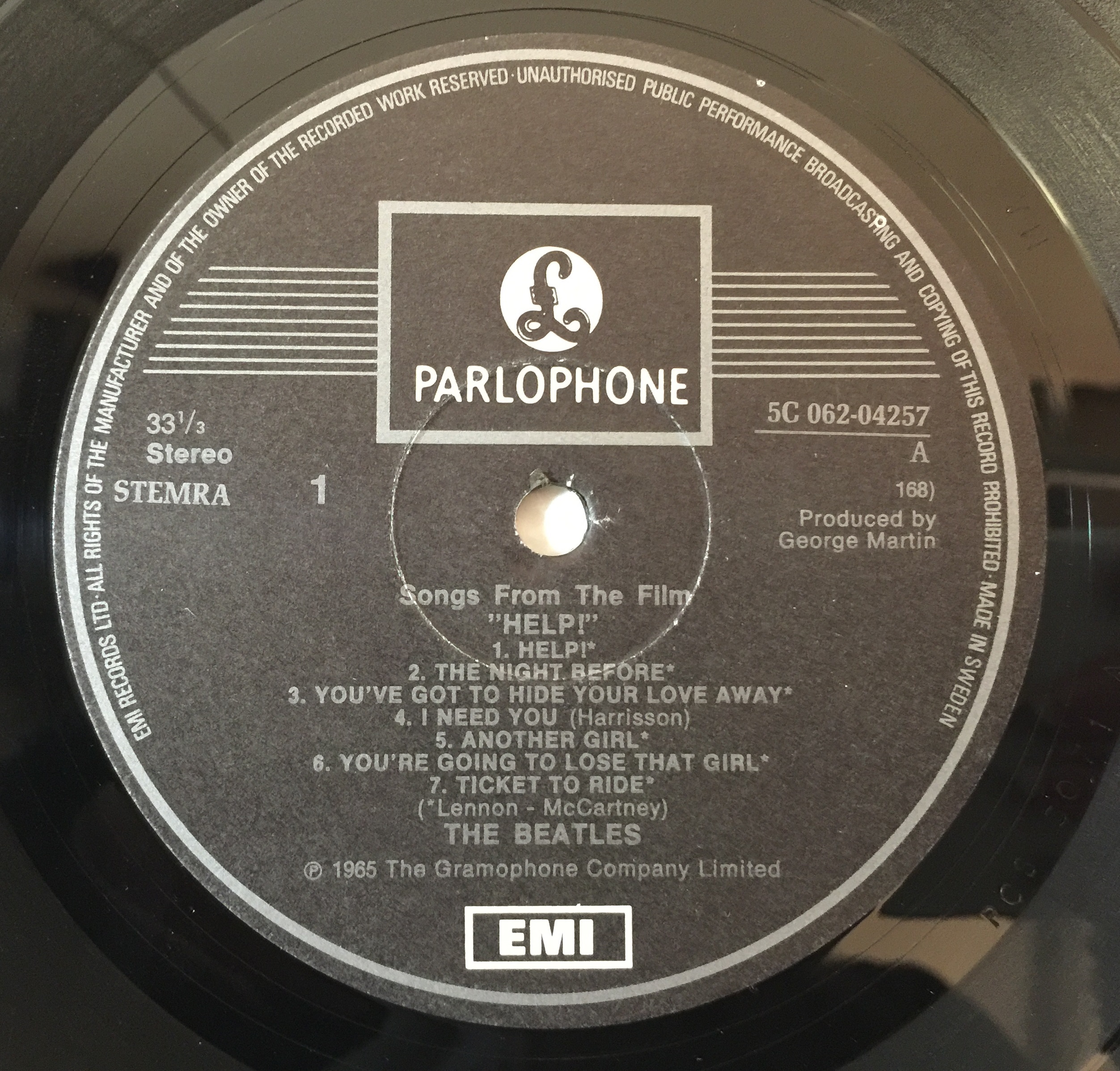 Lot 73 - THE BEATLES - HELP LP (SWEDISH 'SHELL' COVER