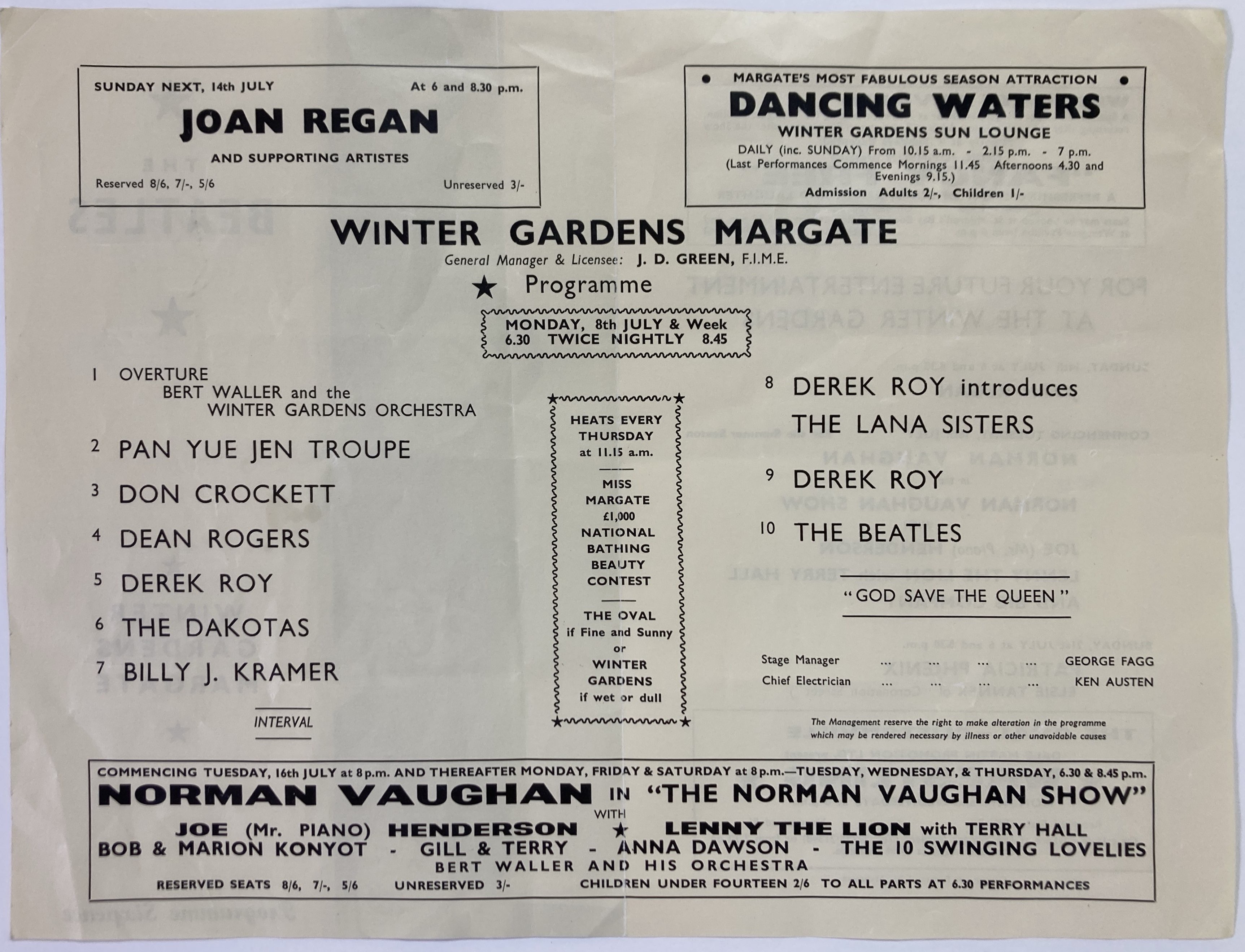 Lot 532 - THE BEATLES - ORIGINAL MARGATE WINTER