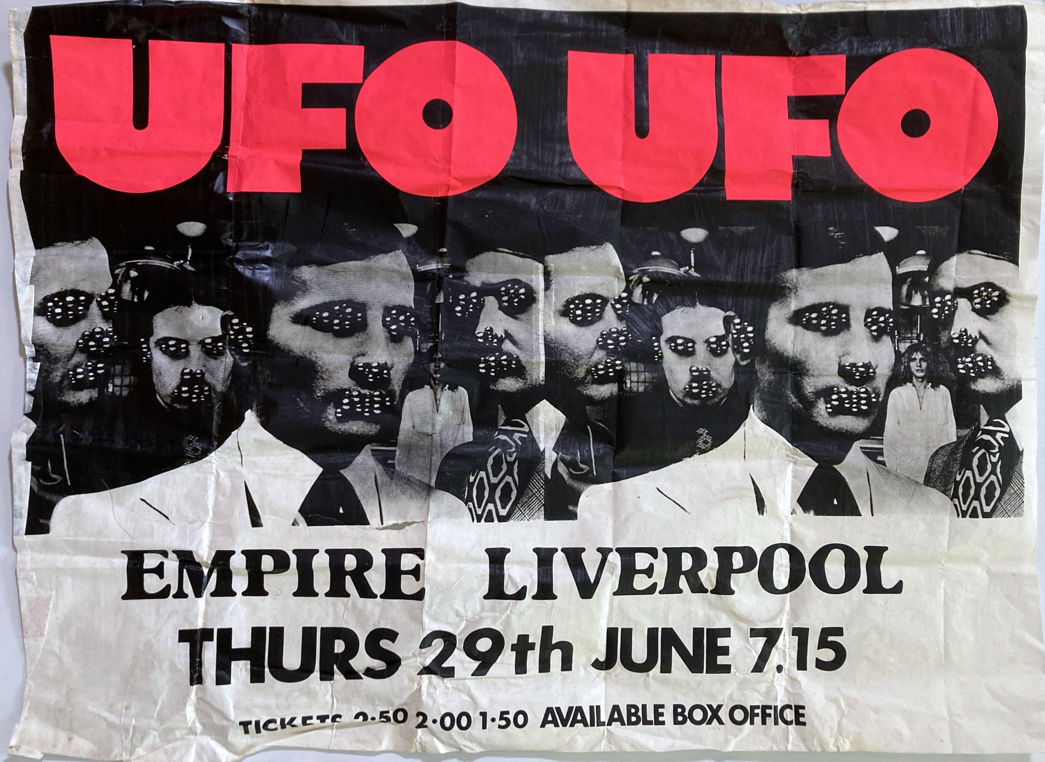 Lot 178 - LIVERPOOL CONCERT MEMORABILIA - UFO POSTER